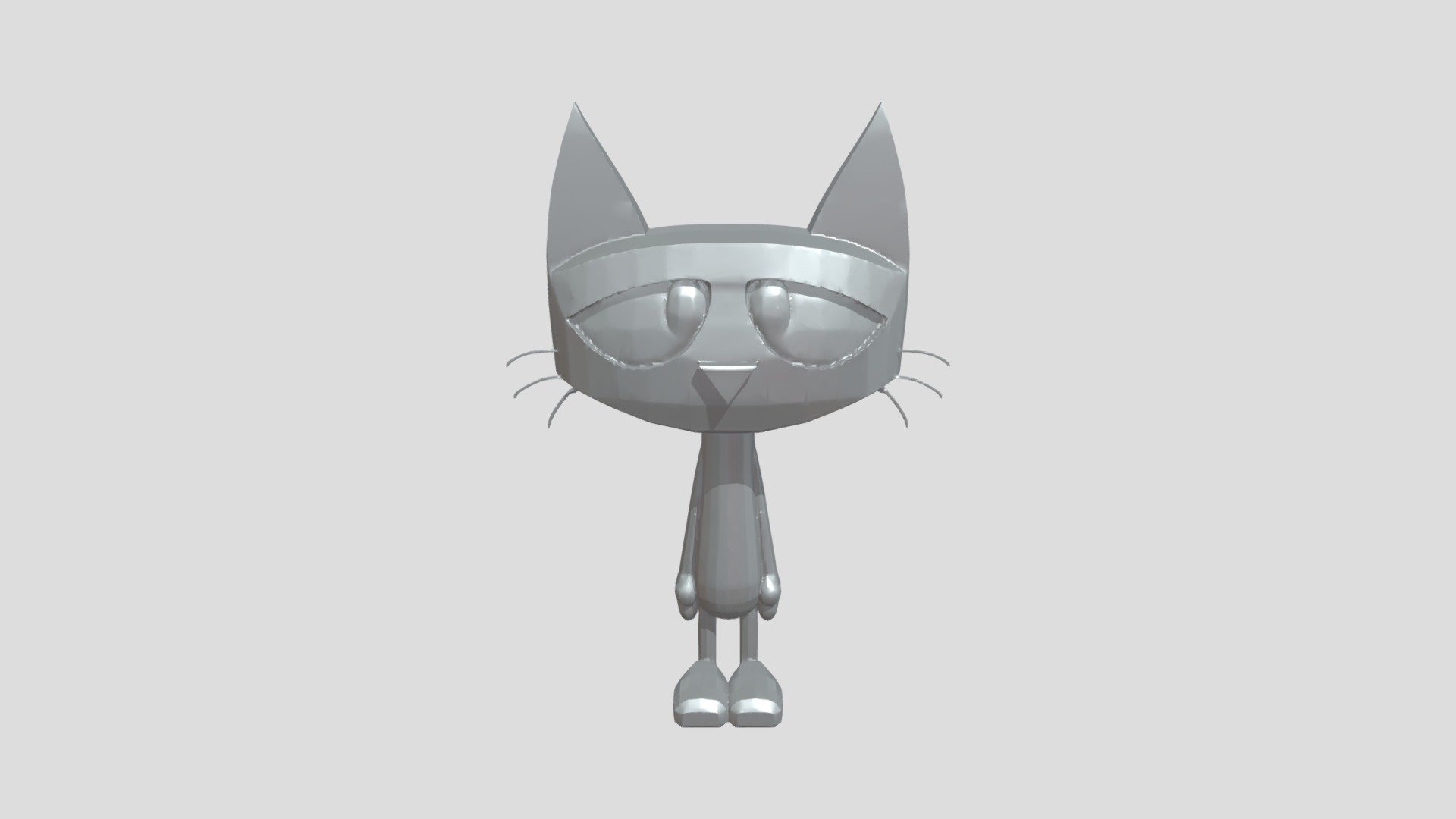 cartoon blue cat with big eyes - 3D model by foxsophiamila [5aac871 ...