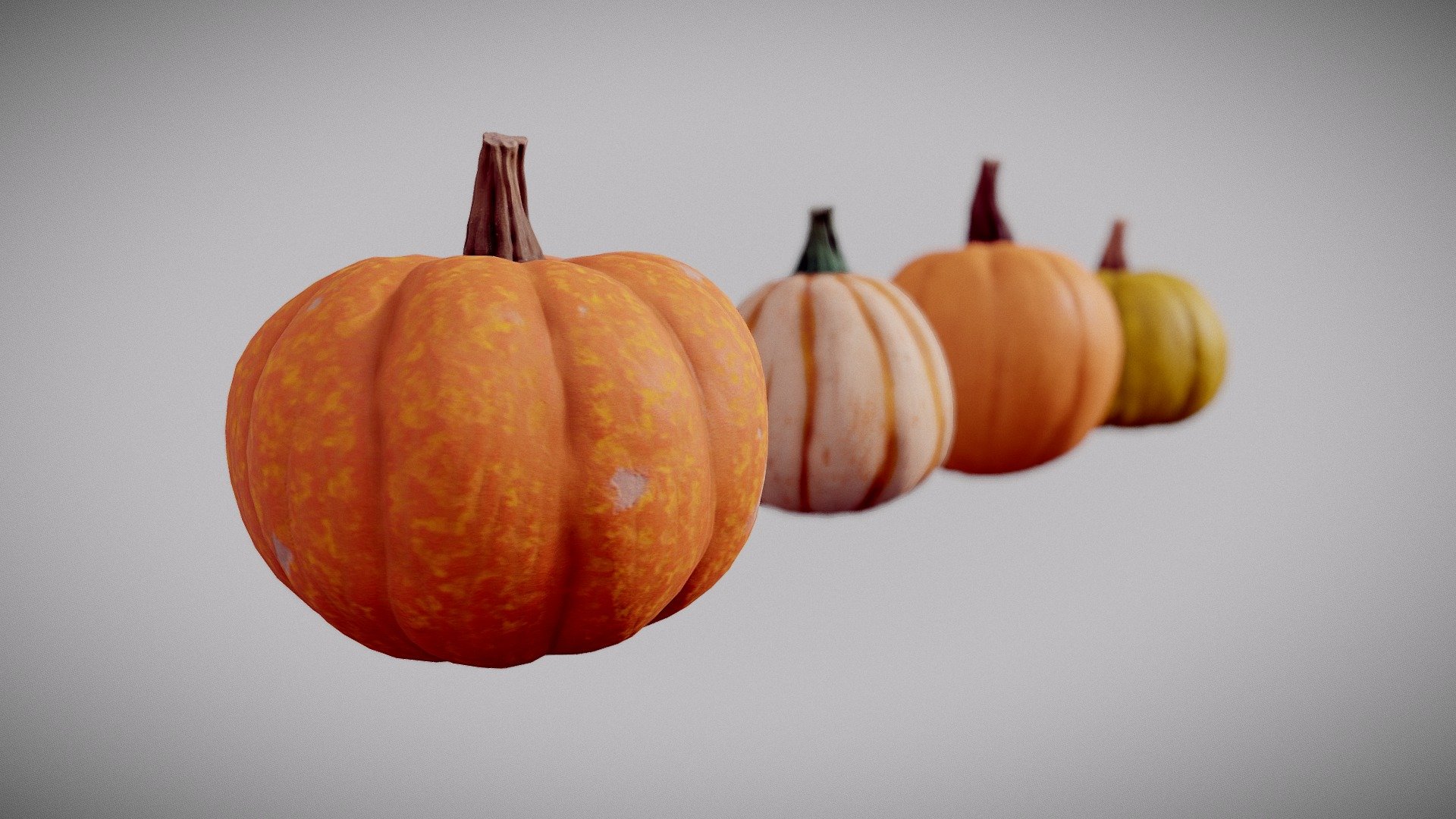 Pumpkins - 3D model by bilyavska.lyudmila [5aac968] - Sketchfab