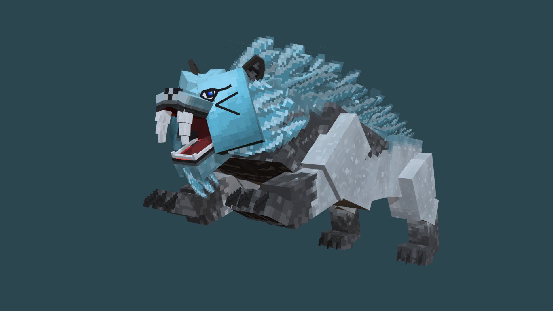 Ice Tiger - 3D model by Dheyaa (@_dheyaa) [5ab0a8b] - Sketchfab