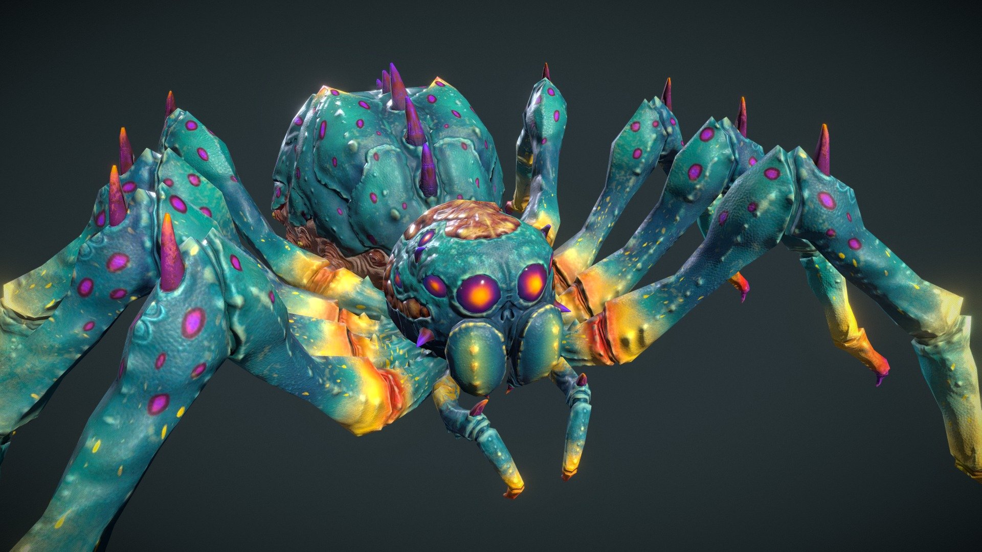 Jumping Spider Monster - 3D model by ran1102 [5ab16cf] - Sketchfab