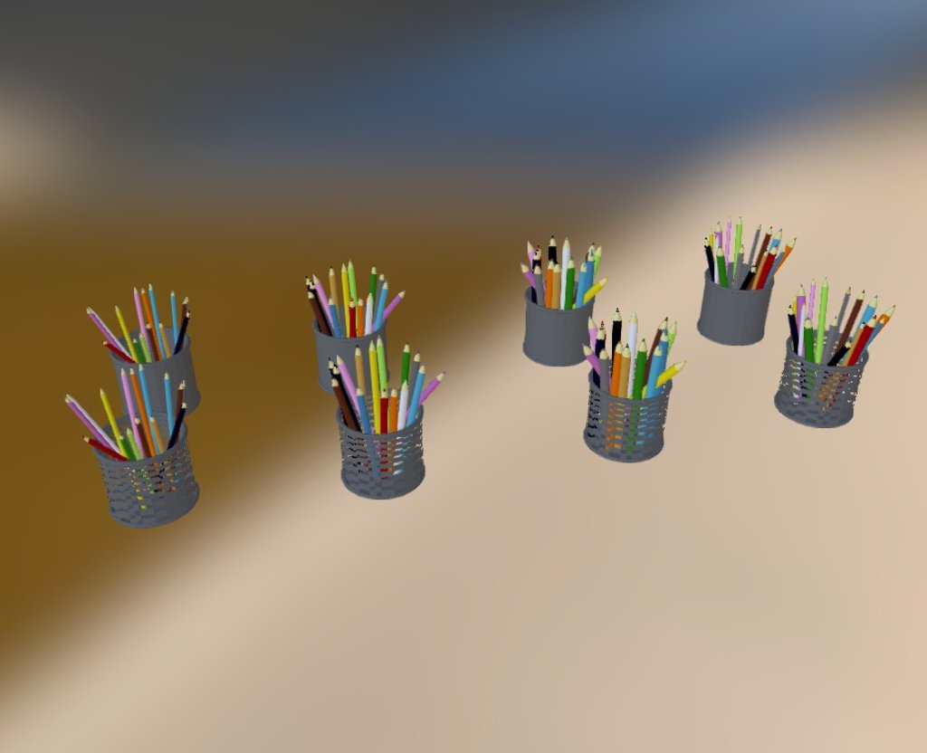 Pencil Holder Whit Color - 3D model by henbi [5ab8a4a] - Sketchfab