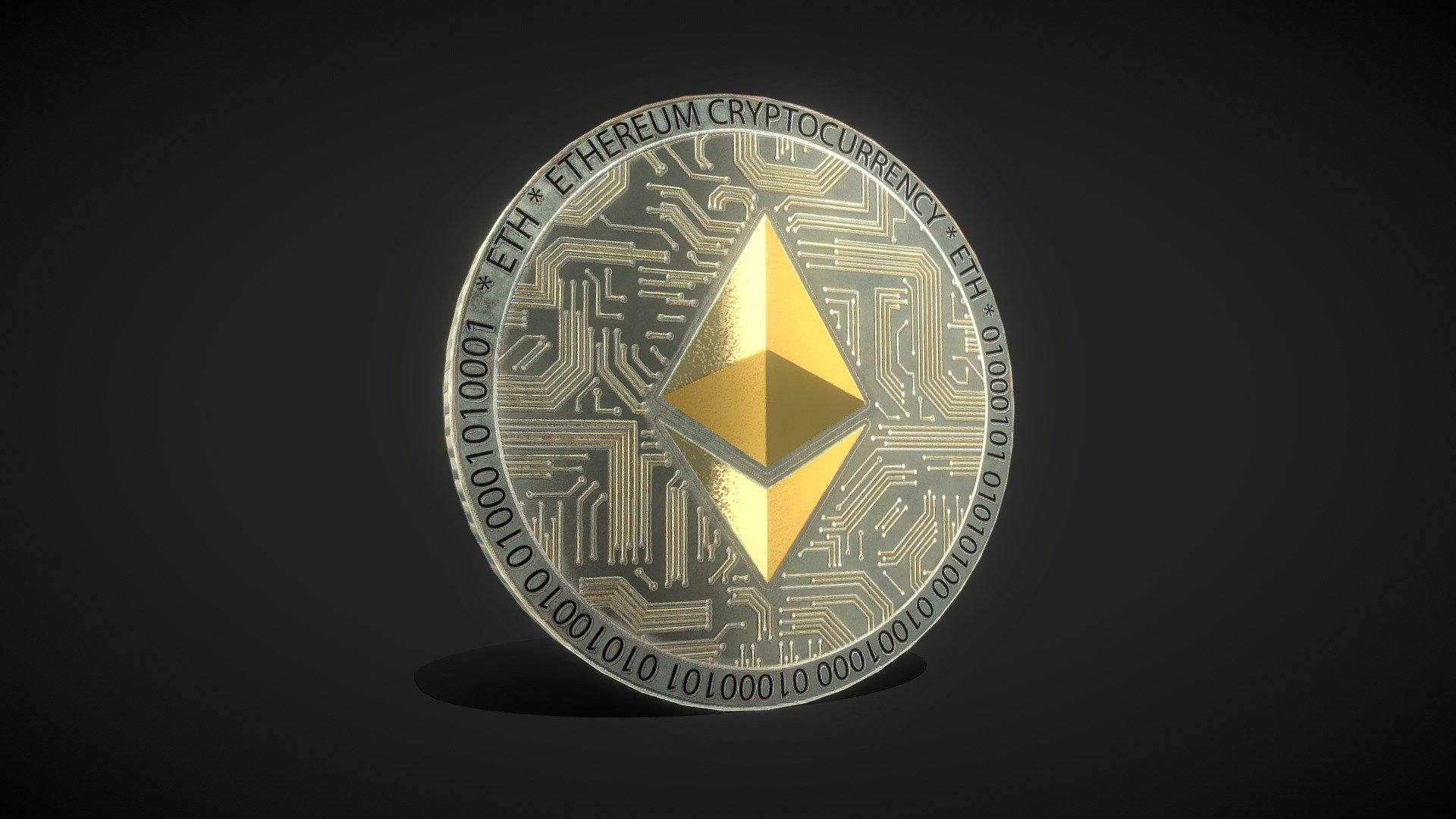 Ethereum Coin Buy Royalty Free 3D Model By Karolina Renkiewicz