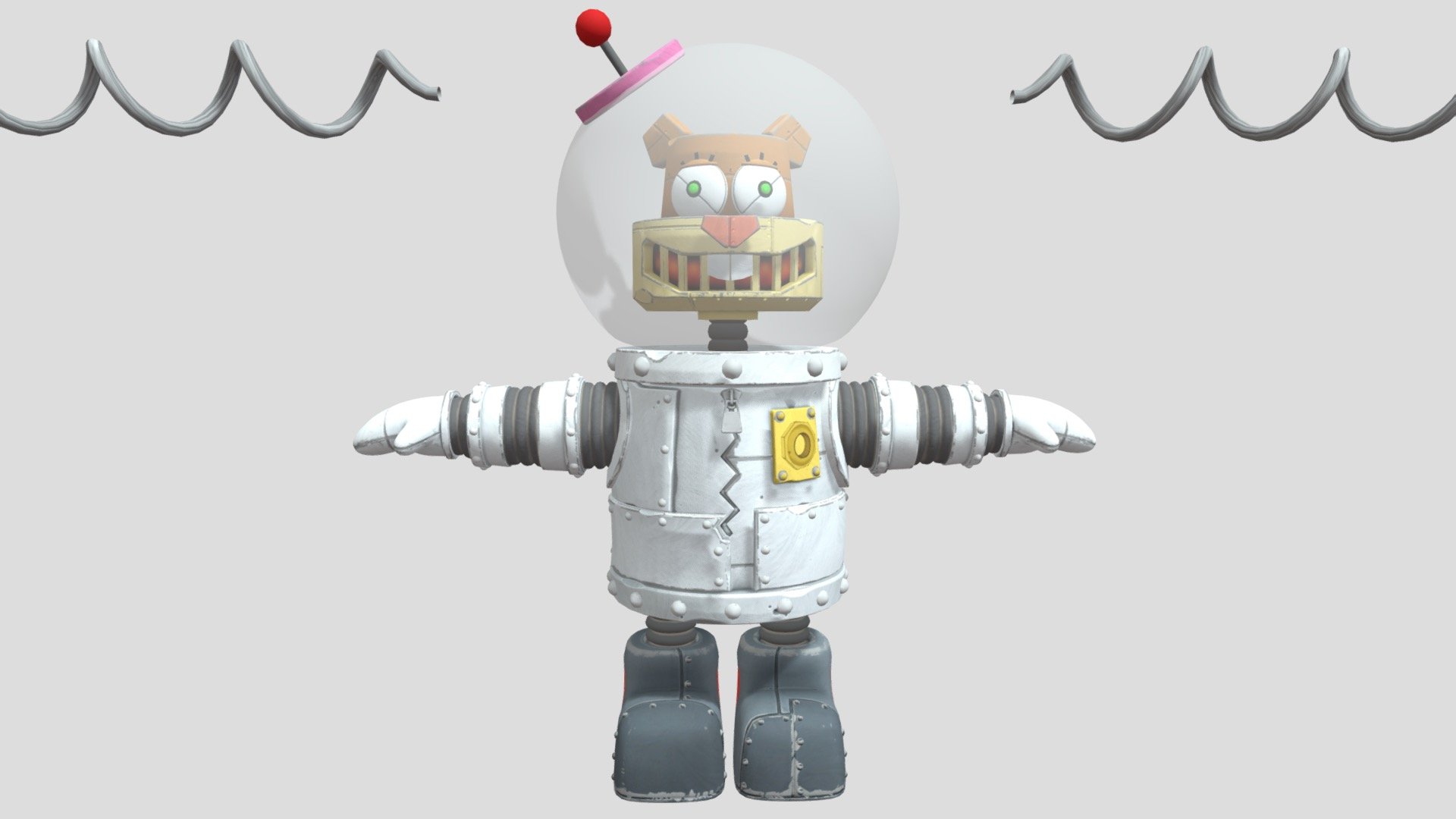 Bfbbr-Robo Sandy Boss Phase 1 - 3D model by SMF Features Developed From ...