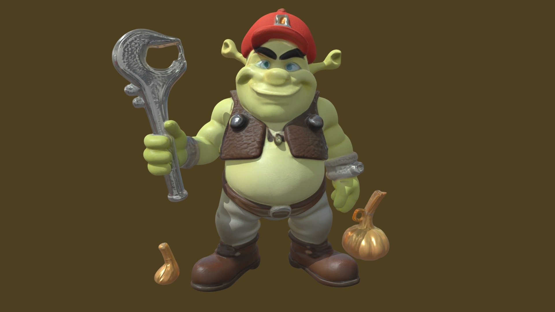 🟨｢TRIPO 3D｣ Shrek & Mario Mashup - Download Free 3D model by bit.chan ...