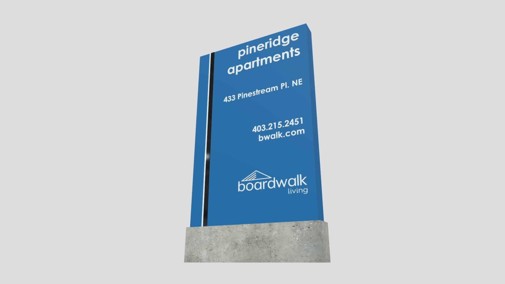 Boardwalk Pineridge SIGN - 3D model by Can West Legacy Inc. (@canwest ...