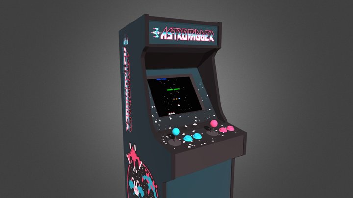 Unity Ready 80s Arcade Cabinet Model (Unity Package)