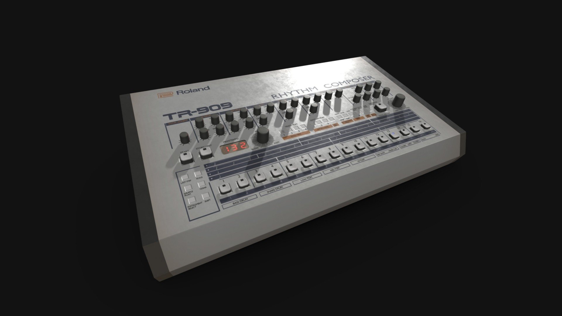 Roland_TR-909 - 3D model by tolgaoz132 [5ac25ef] - Sketchfab