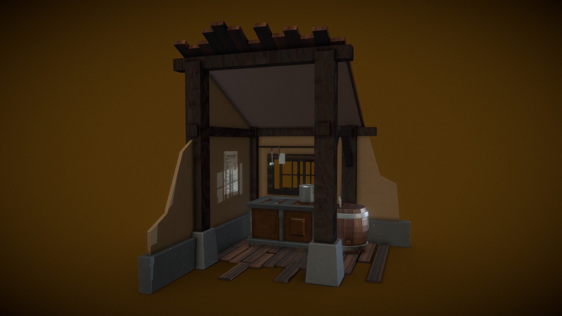 Old Kitchen - 3D model by brunnofq [5ac4906] - Sketchfab