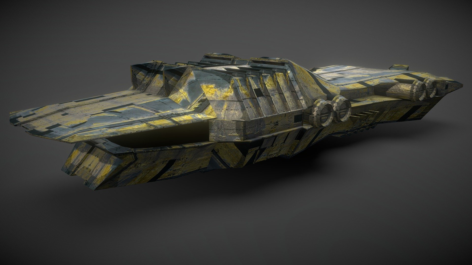 Rusty Diplomatic Spaceship - Download Free 3D model by Léonard_Doye ...