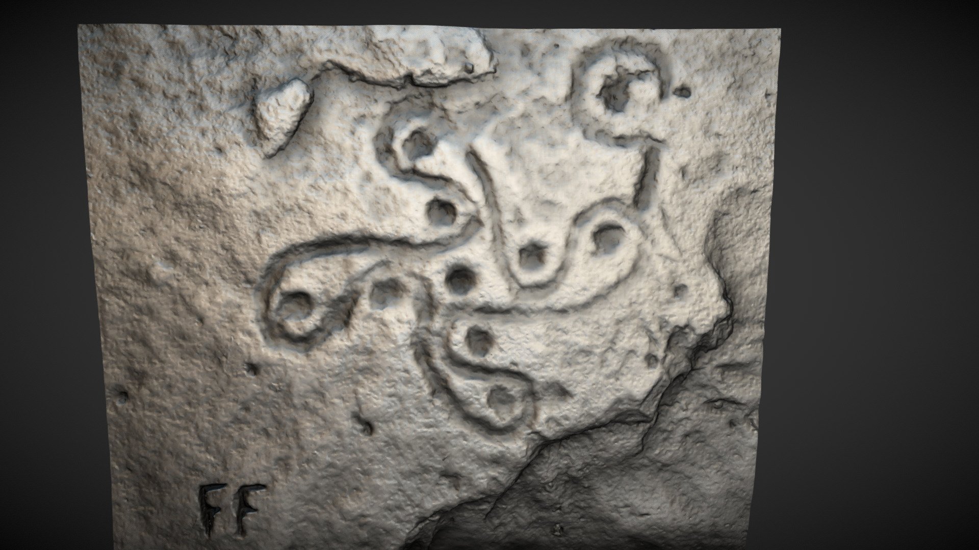 Swastika Stone, Ilkley Moor (2012) - 3D model by England's Rock Art ...