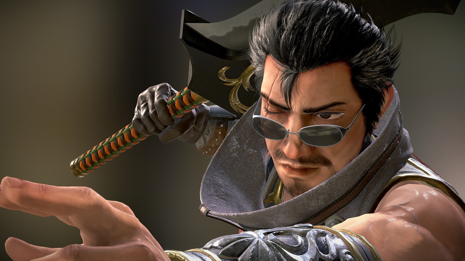 Auron (Battle ver) - 3D model by yuzutarou (@yuzuponponpon) [5ac7041 ...