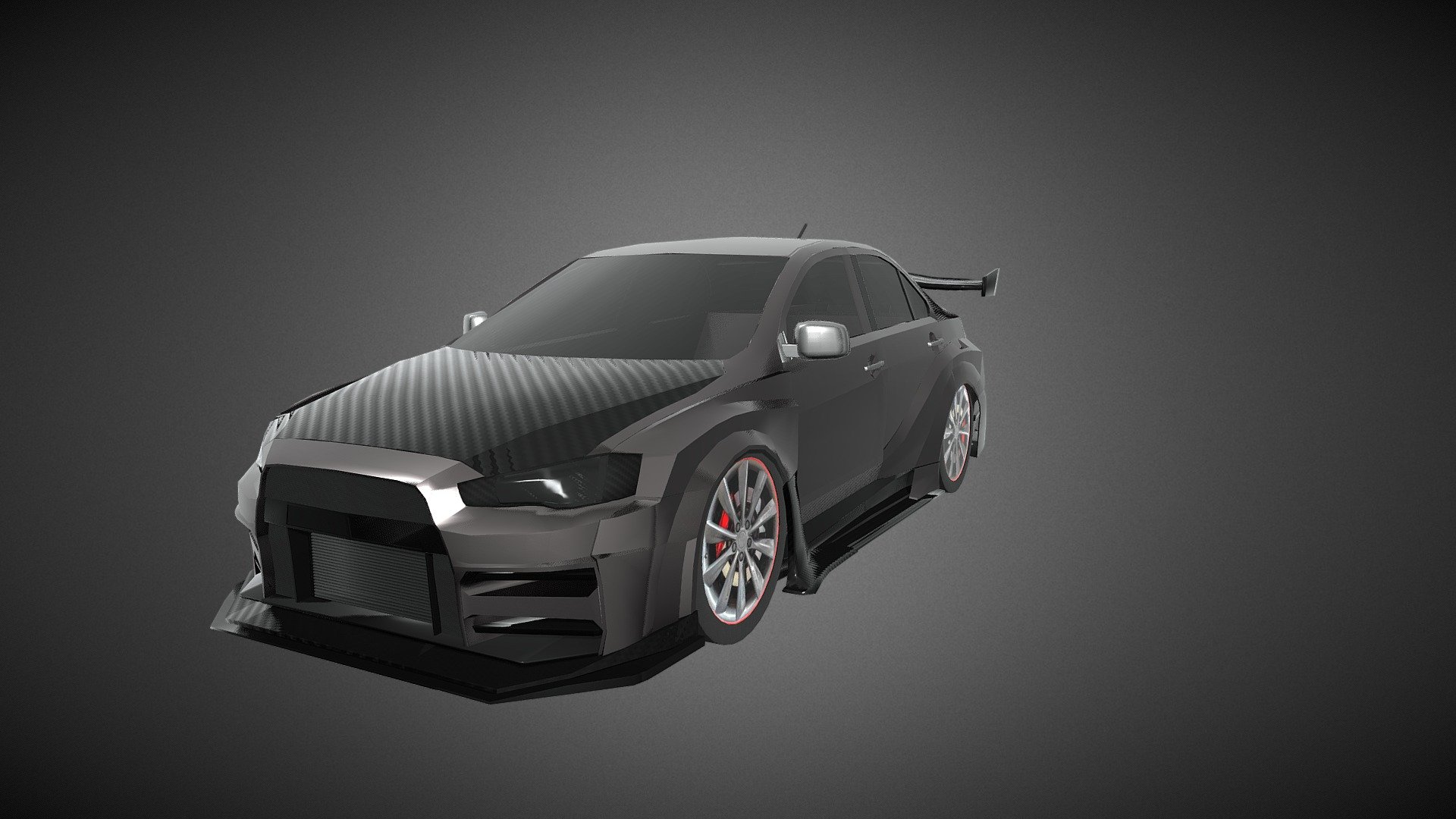 Mitsubishi lancer widebody MID POLY - Download Free 3D model by memoov ...