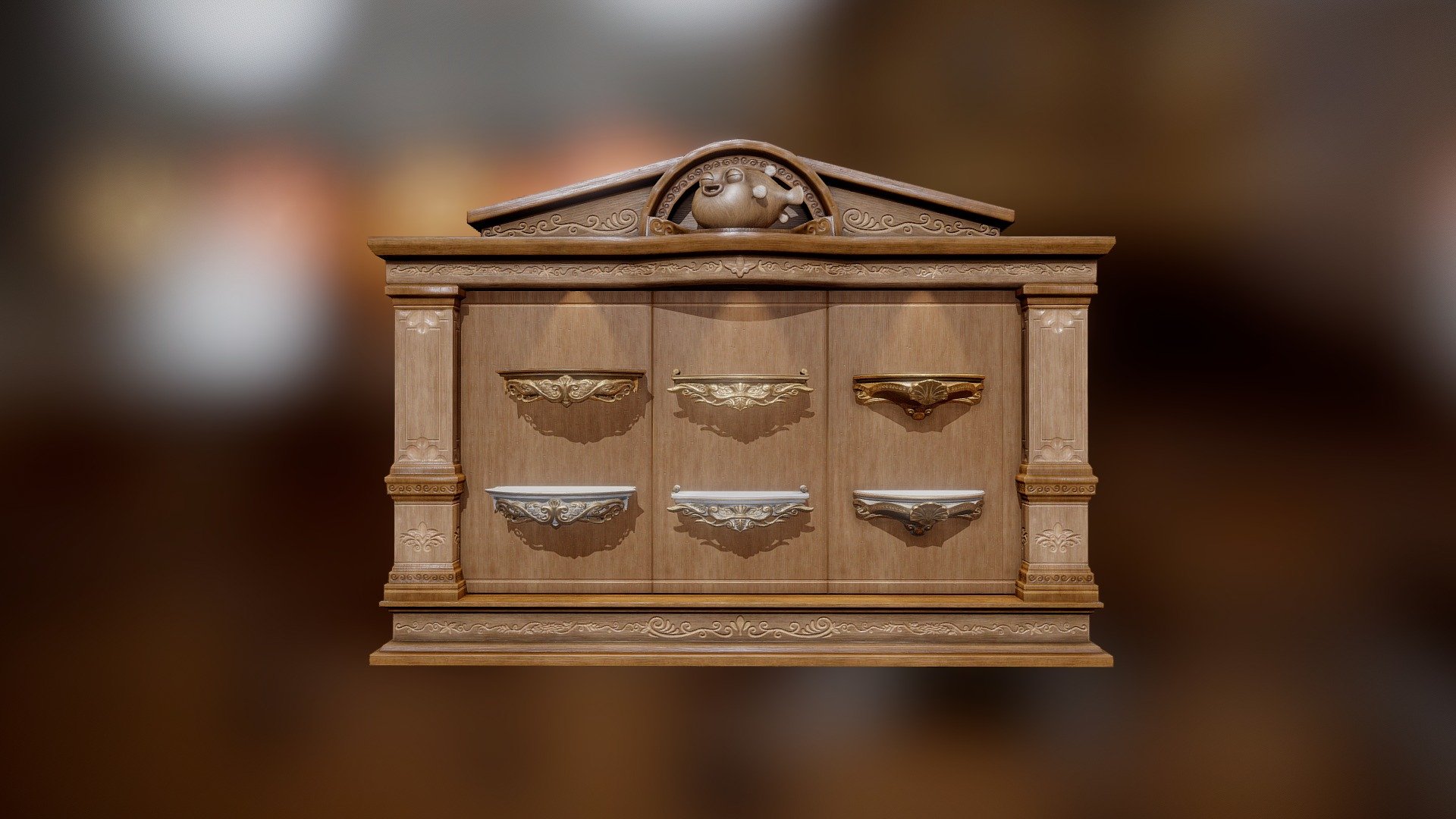 Gothic Display Shelves - Buy Royalty Free 3D model by Experience Lab ...