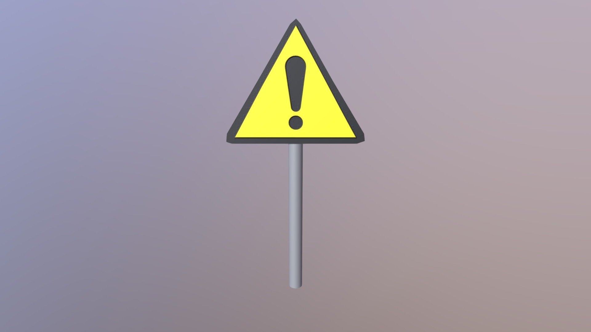 Caution Sign - 3D model by lexyemeeks [5aca517] - Sketchfab
