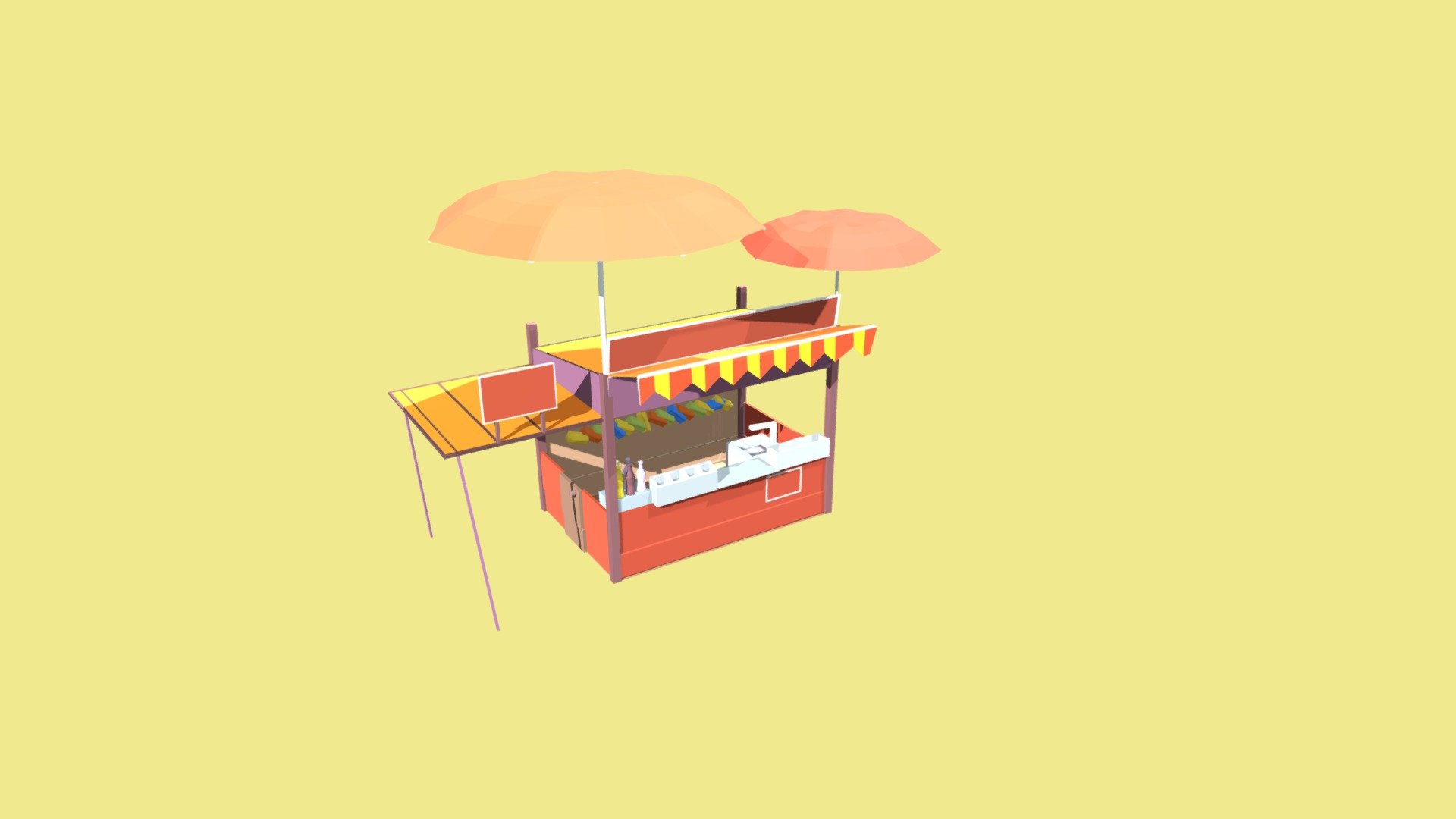 Low Poly - Snack Bar - Download Free 3D model by tadeus [5ad54ef ...