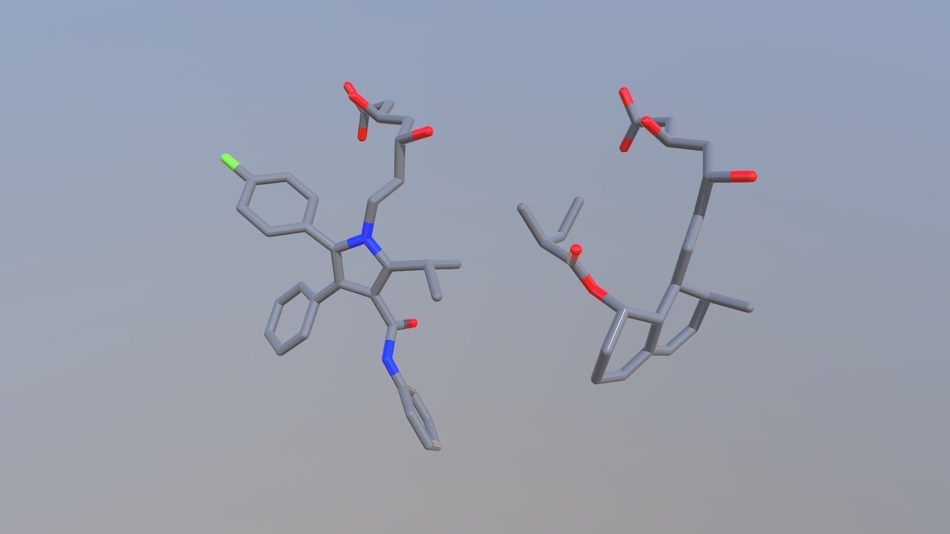 Atorvastatin (Lipitor) & Mevastatin (Compactin) - Download Free 3D ...