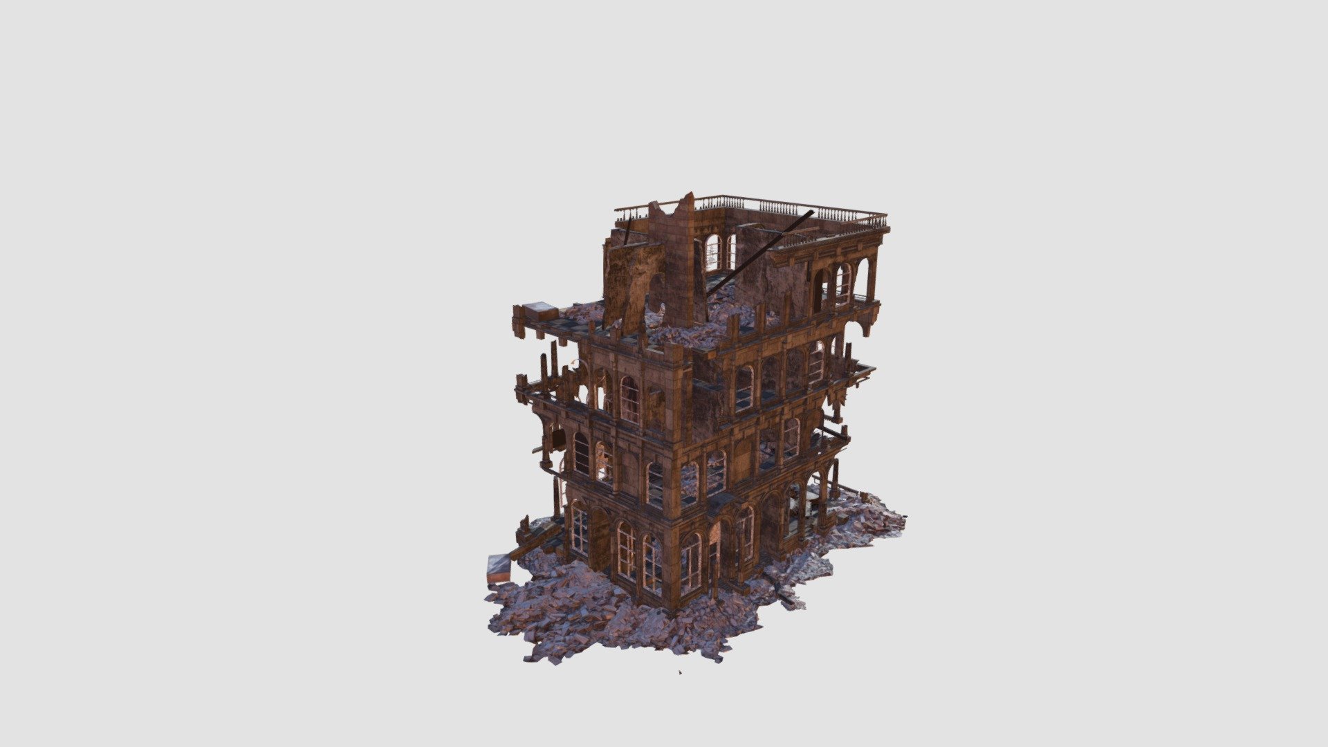 destroyed building - Buy Royalty Free 3D model by Evermotion [5ad8531 ...