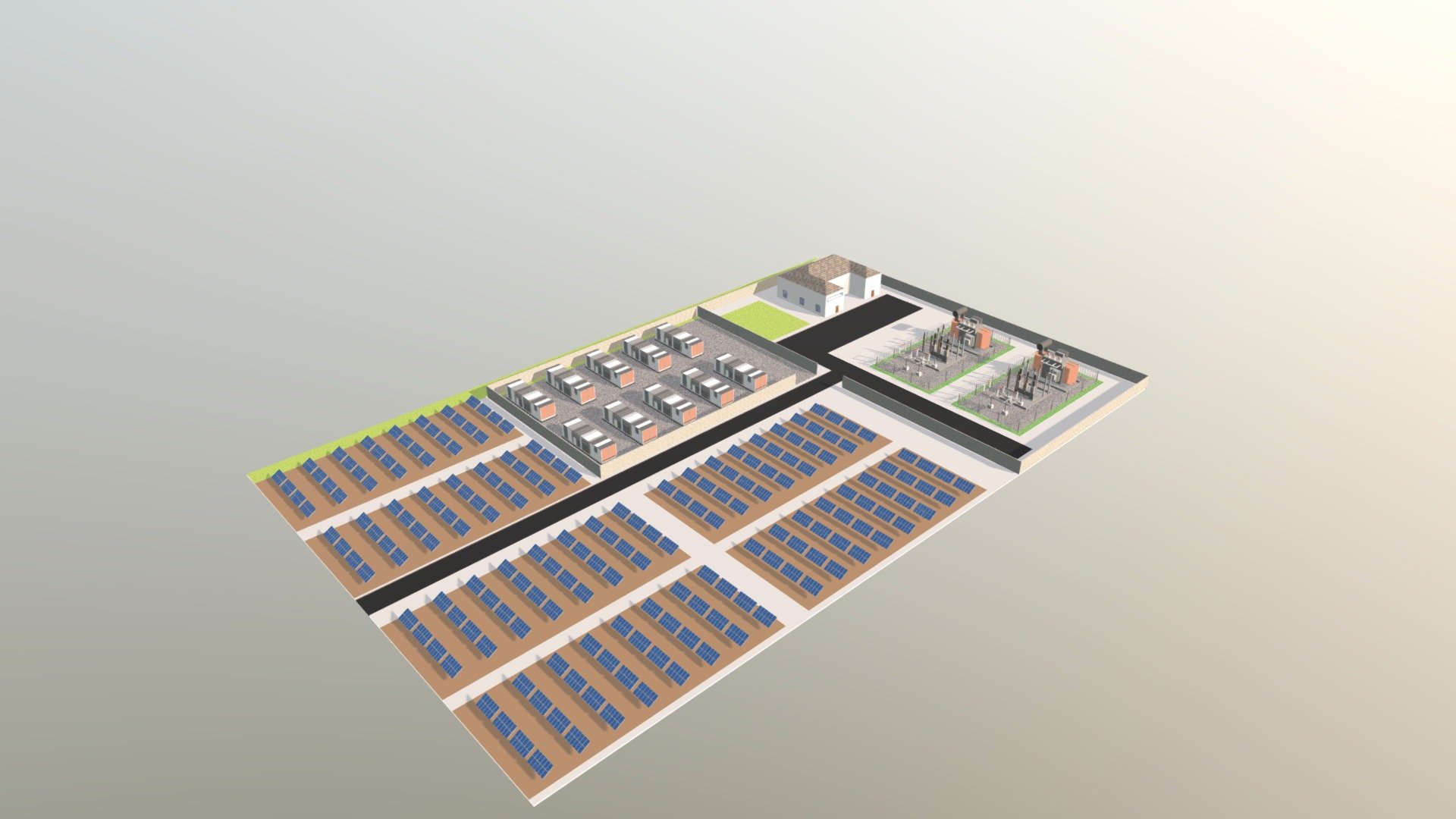 Solar Park - 3D model by Caddlance [5ad8541] - Sketchfab