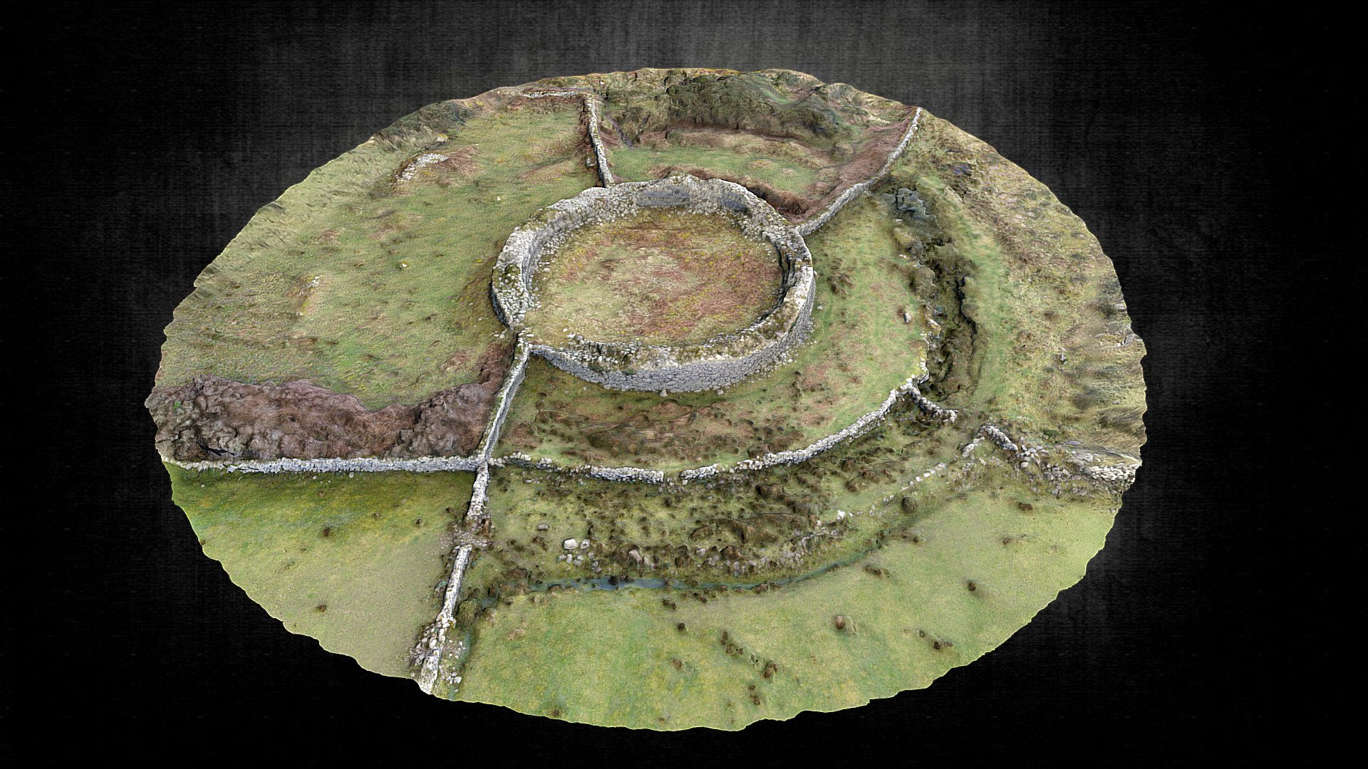 Cahersavane Early Medieval Ringfort - Buy Royalty Free 3D model by Dan ...