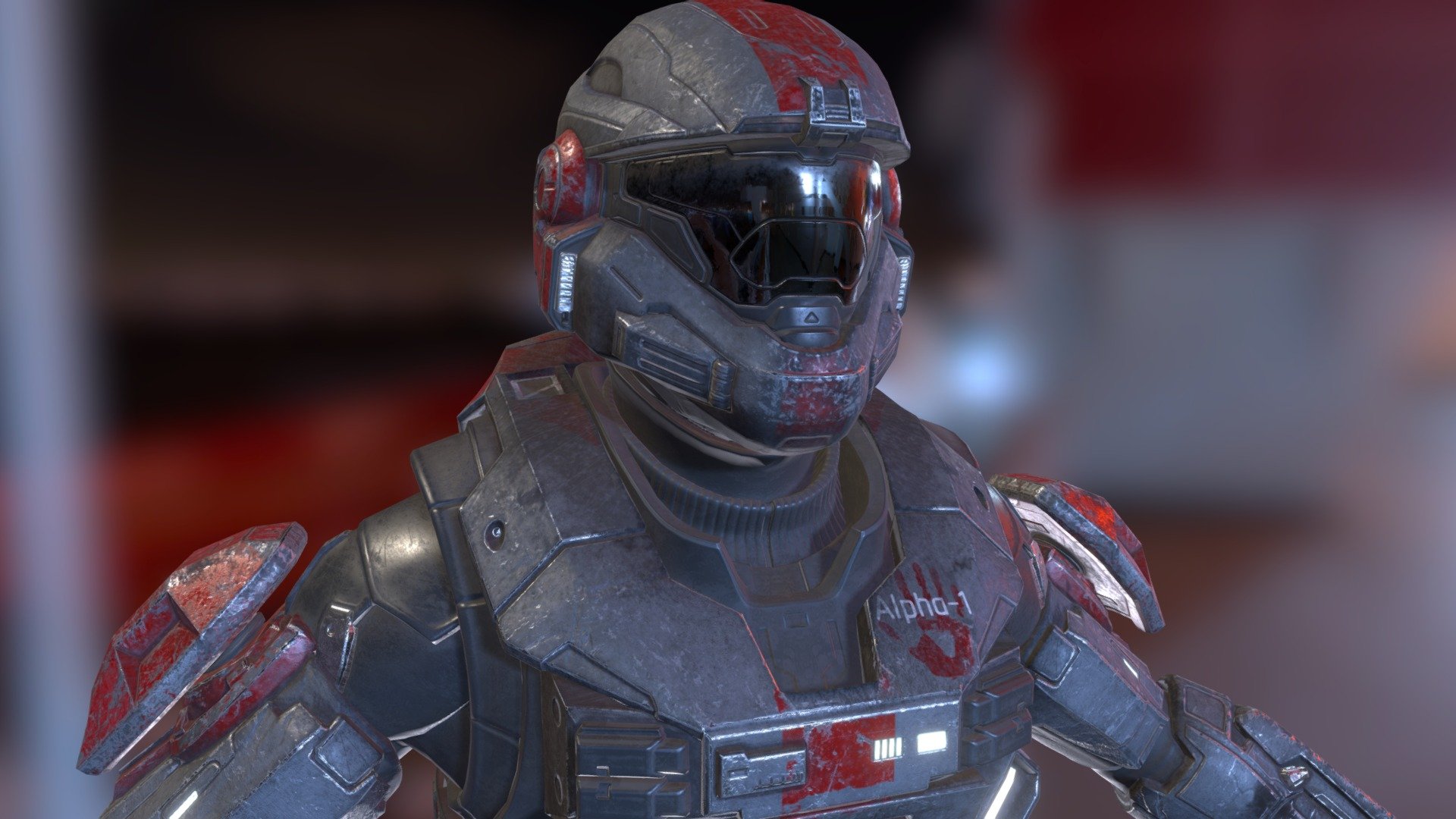 MTF Alpha-1 "Red Right Hand" MK V B Spartan - Download Free 3D model by ...