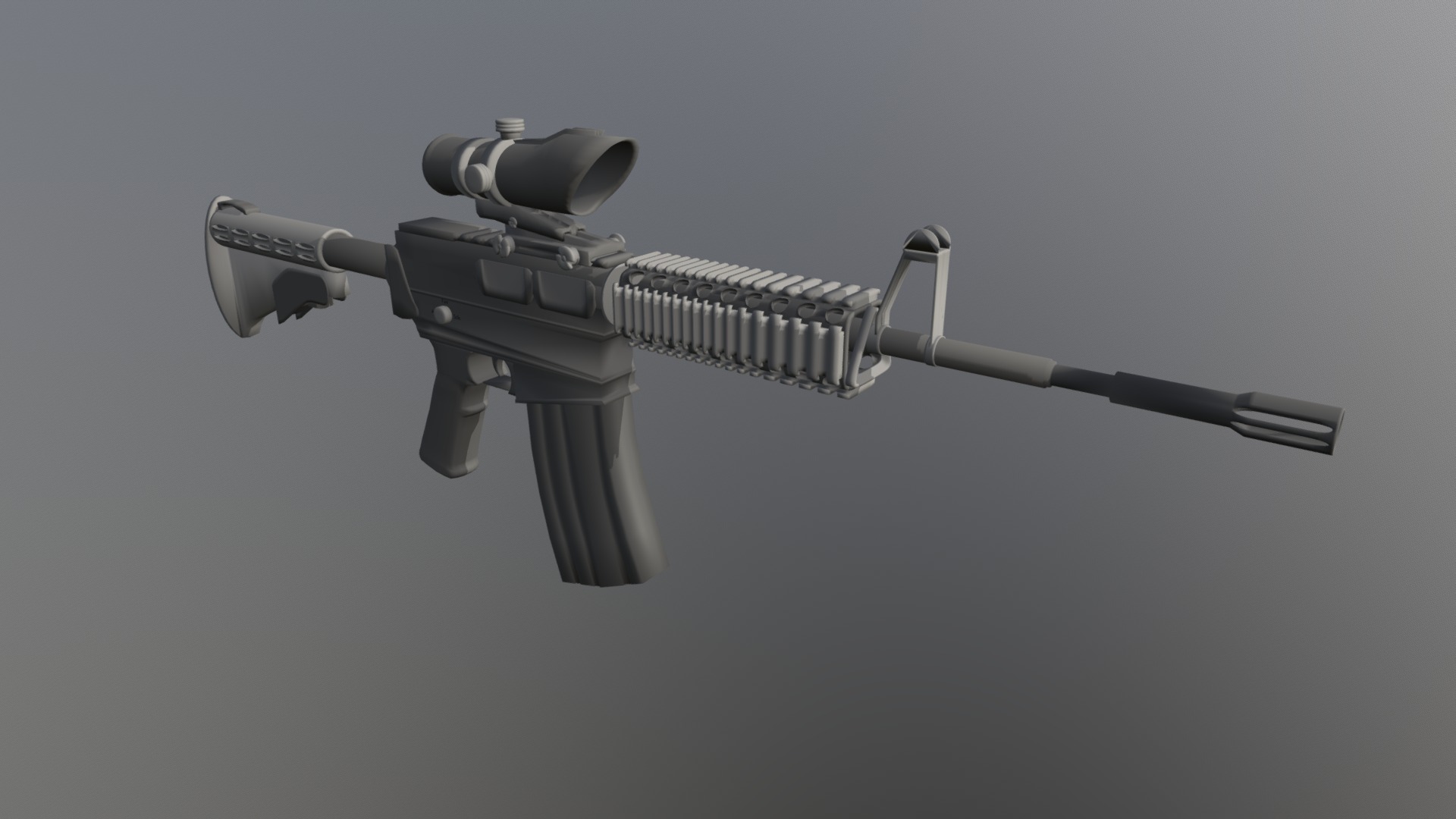 M4A1 - ACOG (smooth version) - 3D model by MSDC (@MStudioDC) [5adcf04 ...