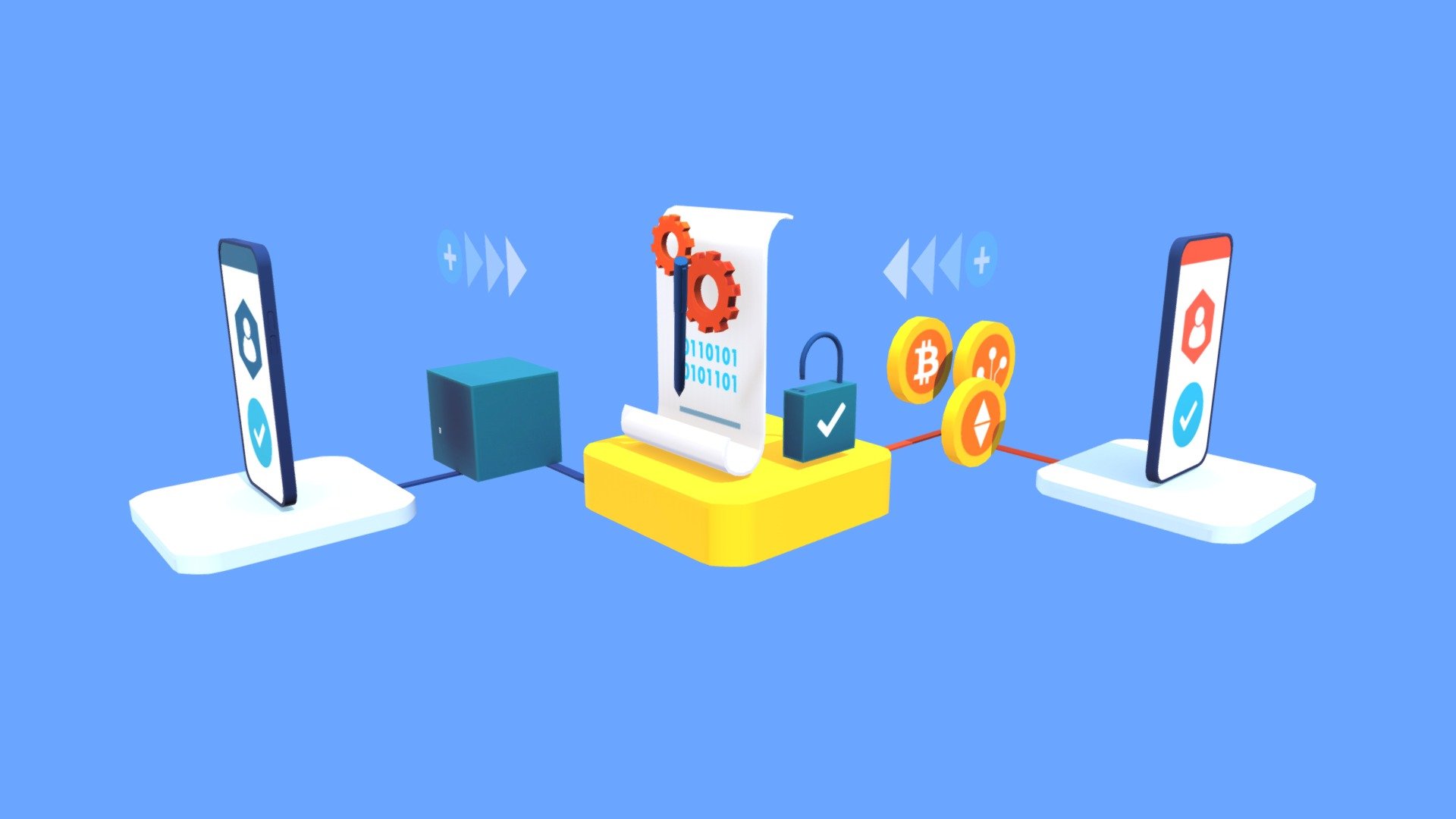 Tecnología blockchain - 3D model by CNCI_VIRTUAL [5add35c] - Sketchfab
