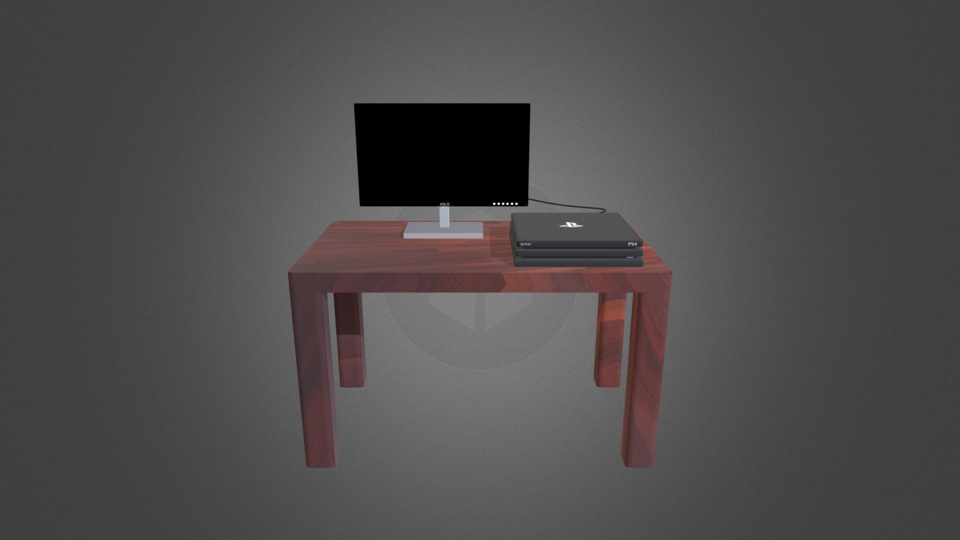 PS4 with monitor - Download Free 3D model by sadeesha ...