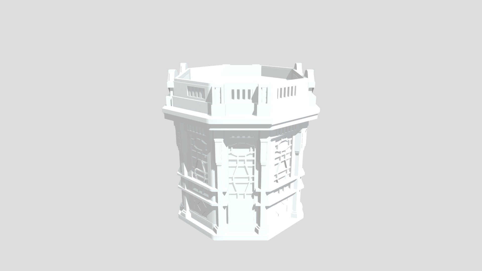 Octagonal Ticket Kiosk - 3D model by simrakanwal13 [5ae0194] - Sketchfab