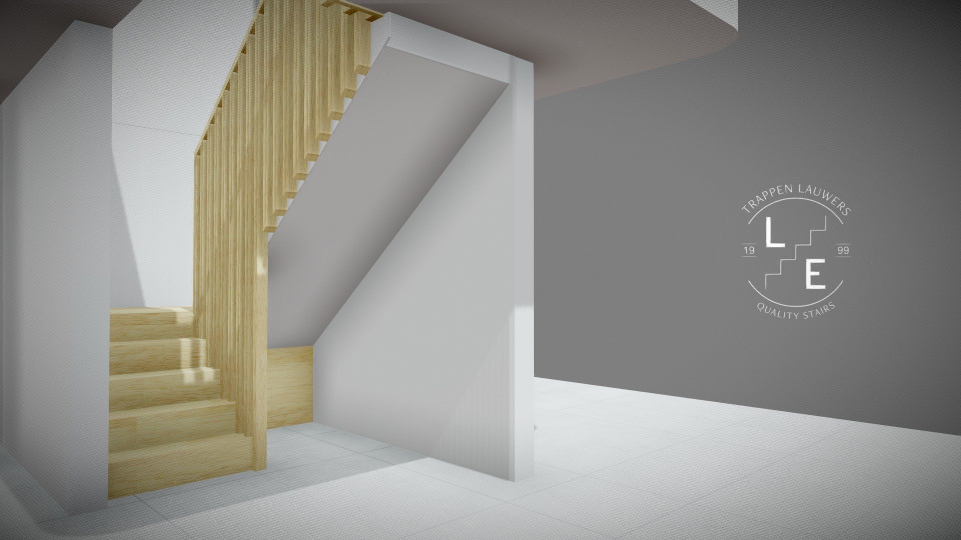 L-trap met lattenwerk - 3D model by Trappen Lauwers (@trappenlauwers ...