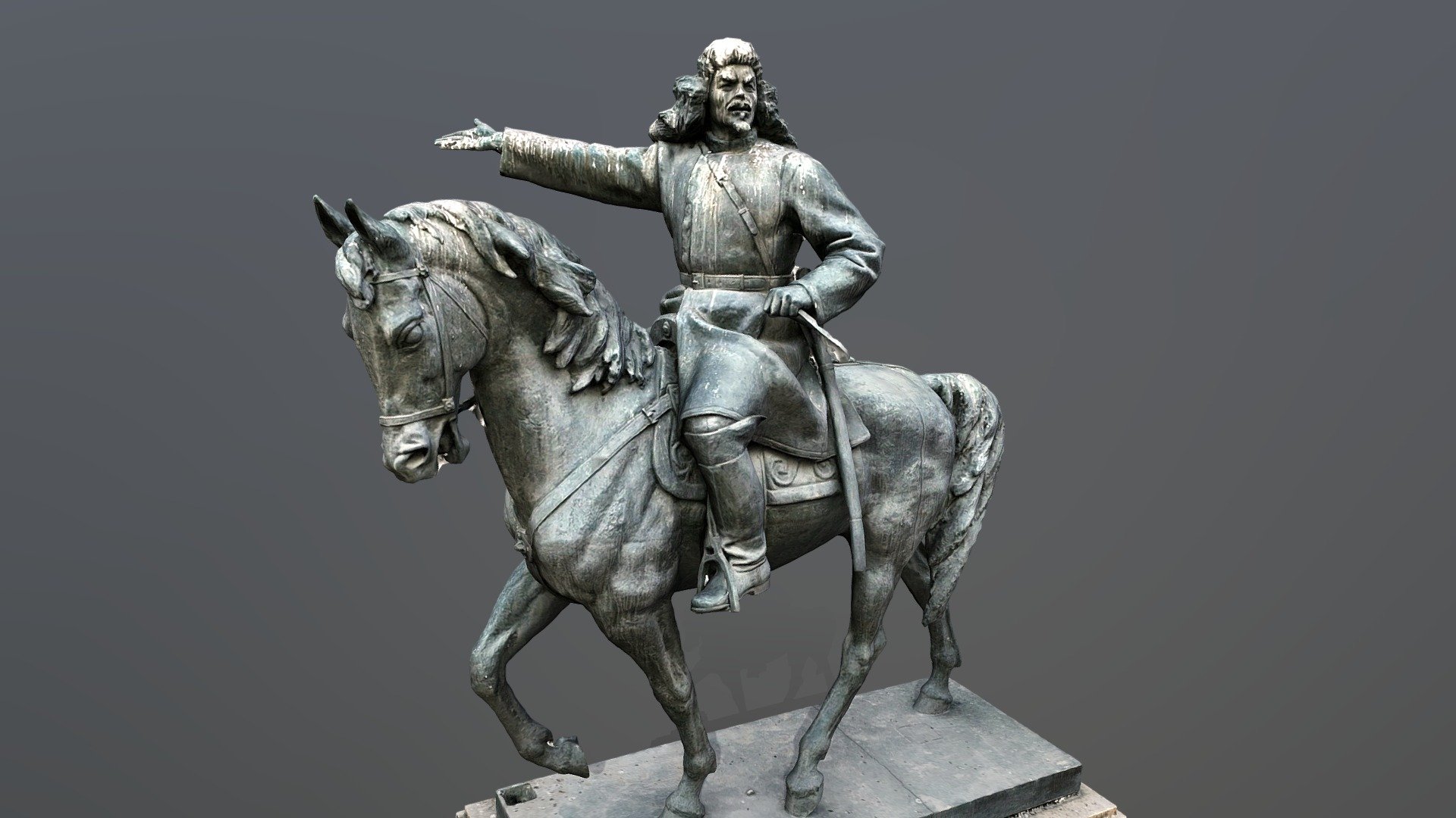 Monument to Amangeldy Imanov (1873-1919). Almaty - Download Free 3D ...