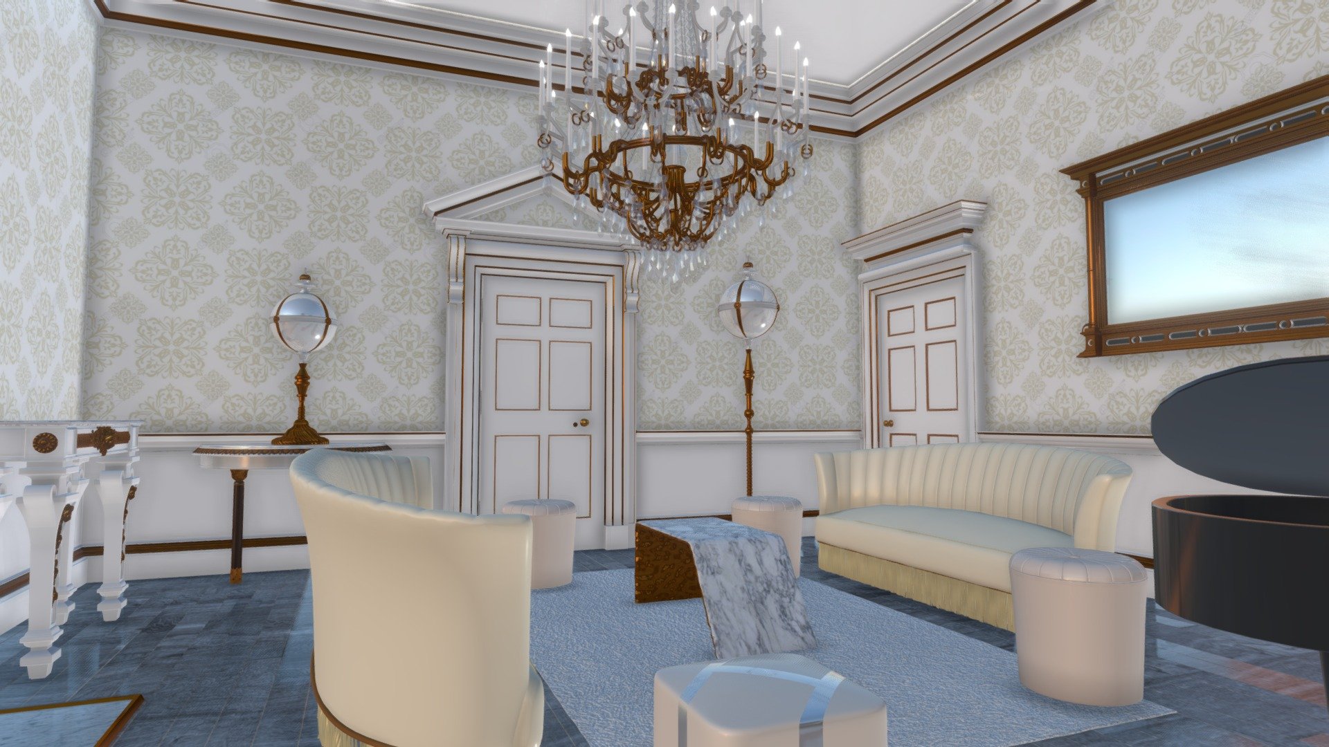 Classic interior Room - Buy Royalty Free 3D model by Giimann [5ae6864 ...
