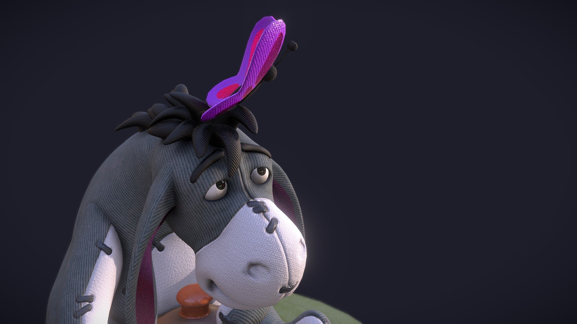 Happy Eeyore - Download Free 3D model by tehrainman [5aec430] - Sketchfab