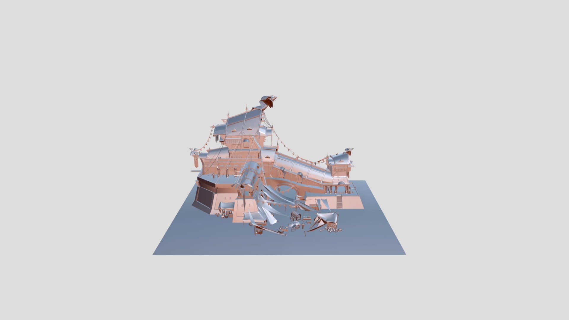 Fantasy Market Place - 3D model by cielcastro [5af0a79] - Sketchfab
