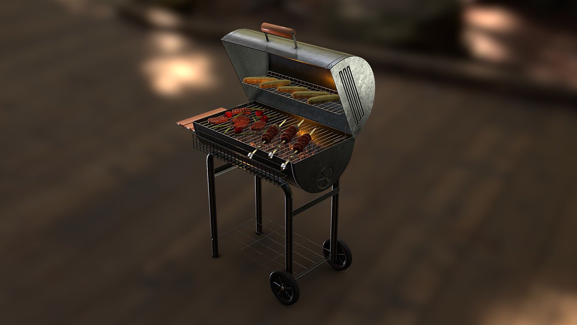 Grill - 3D model by BrightMemories.Irina.Moiseeva [5af1328] - Sketchfab