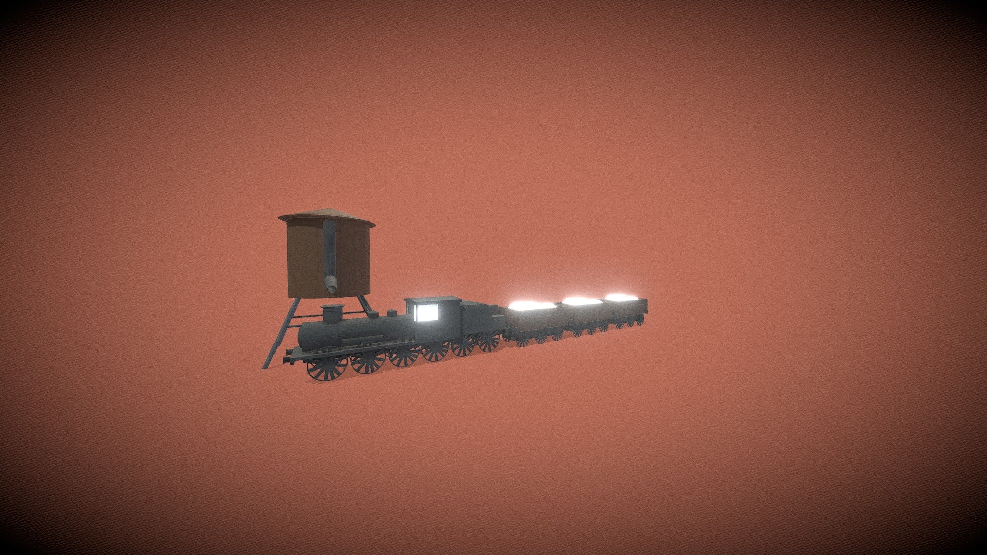 Low poly steam train - Download Free 3D model by FristiCG ...