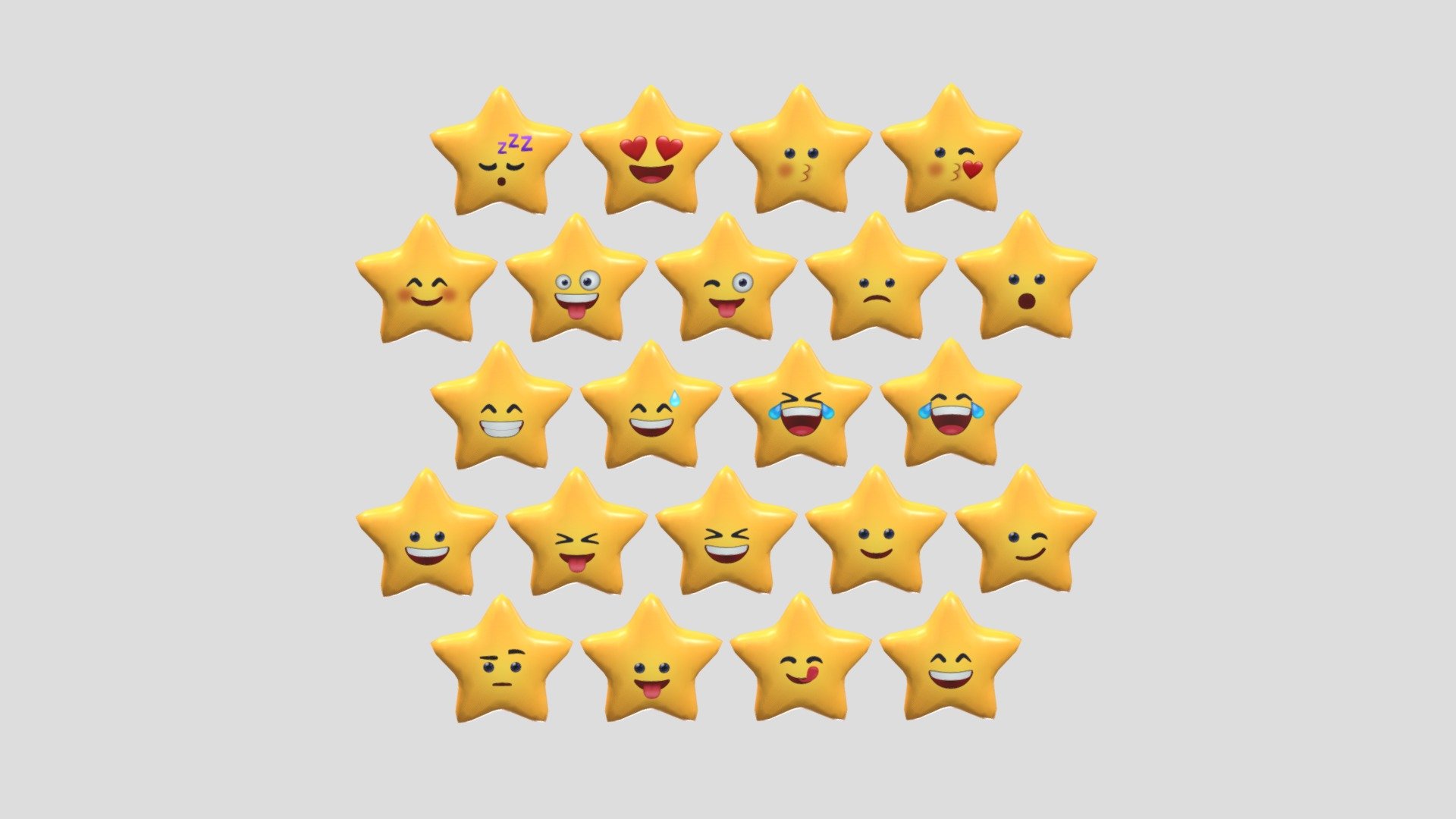 Star Emoji - Buy Royalty Free 3D model by Venus9 [5af494e] - Sketchfab ...
