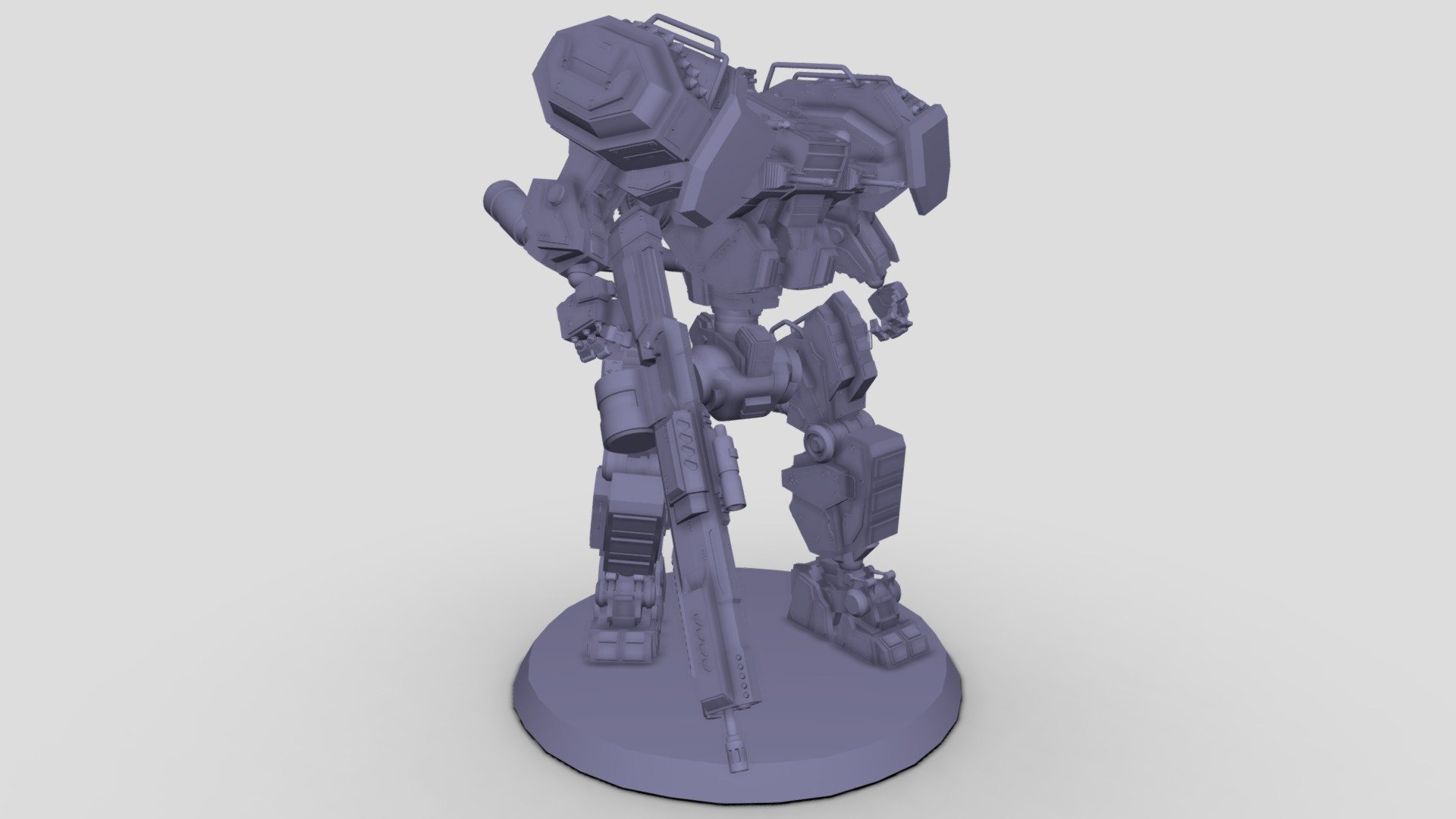Western Style Mech-Suit With Rifle - 3D model by Kussa [5af54a0 ...
