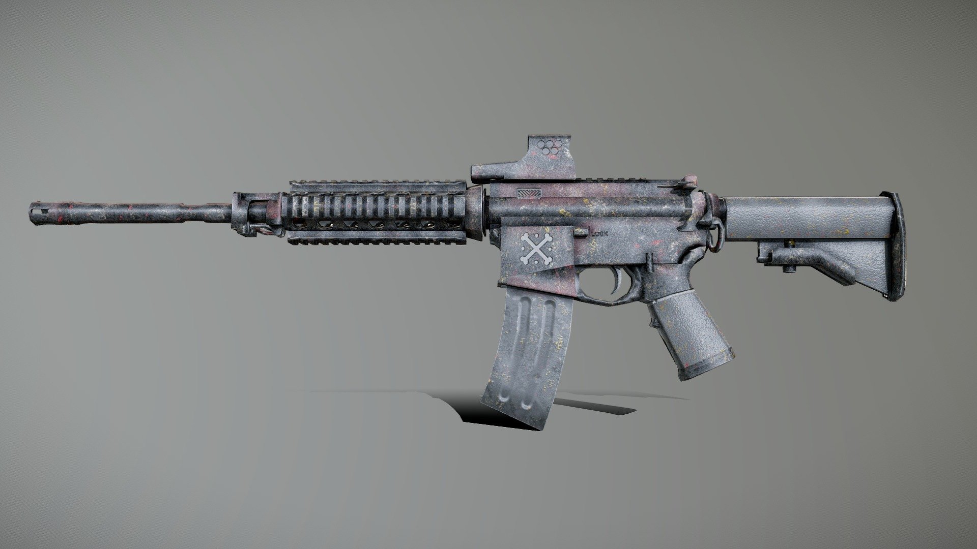M4 Carbine Assault Rifle - Download Free 3D model by Besk.art [5af68cd ...