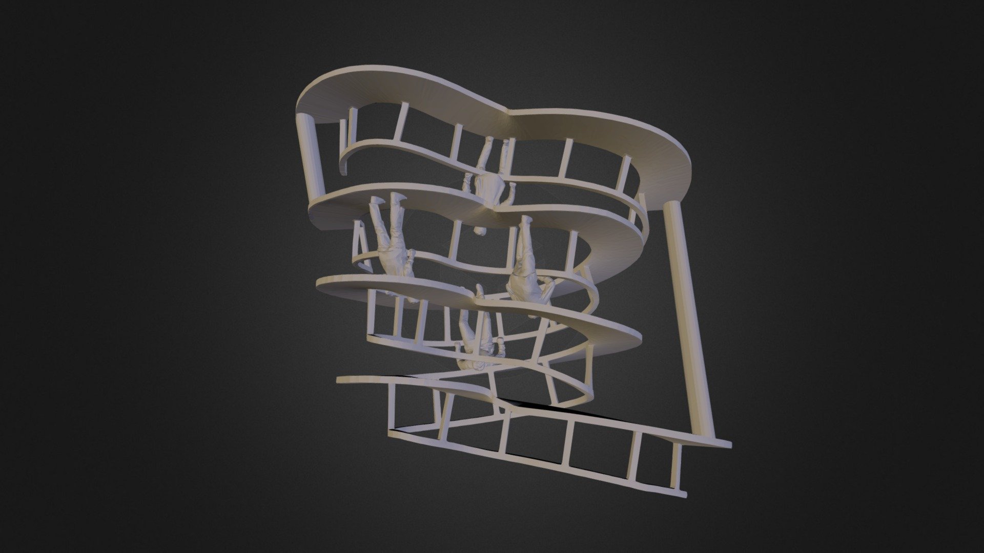 Stairwell_low-poly - 3D model by Holocreators (@swann.rack) [5afd97d ...