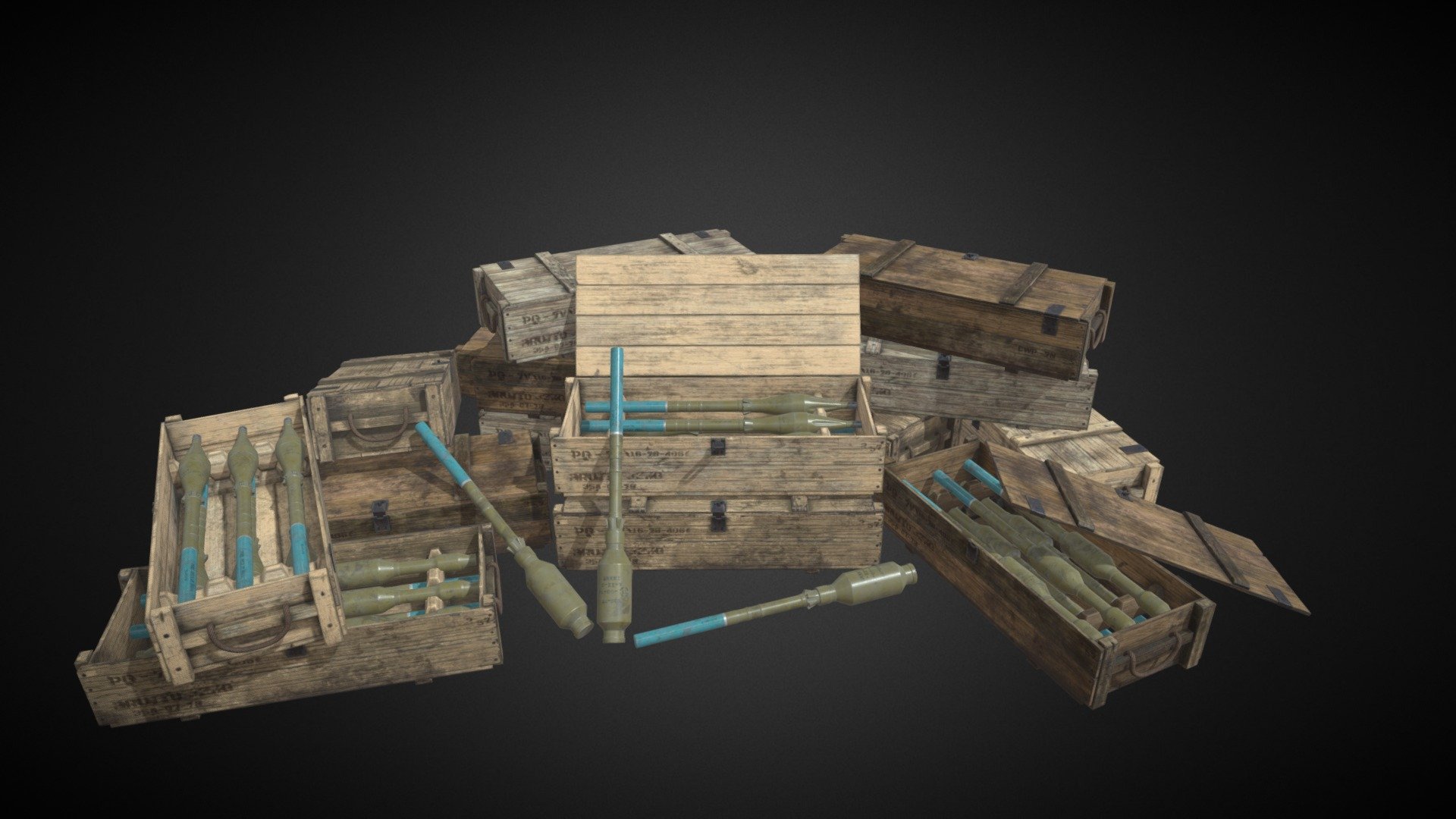 Crate And RPG-7 shot - 3D model by panax_lucky [5b003ab] - Sketchfab