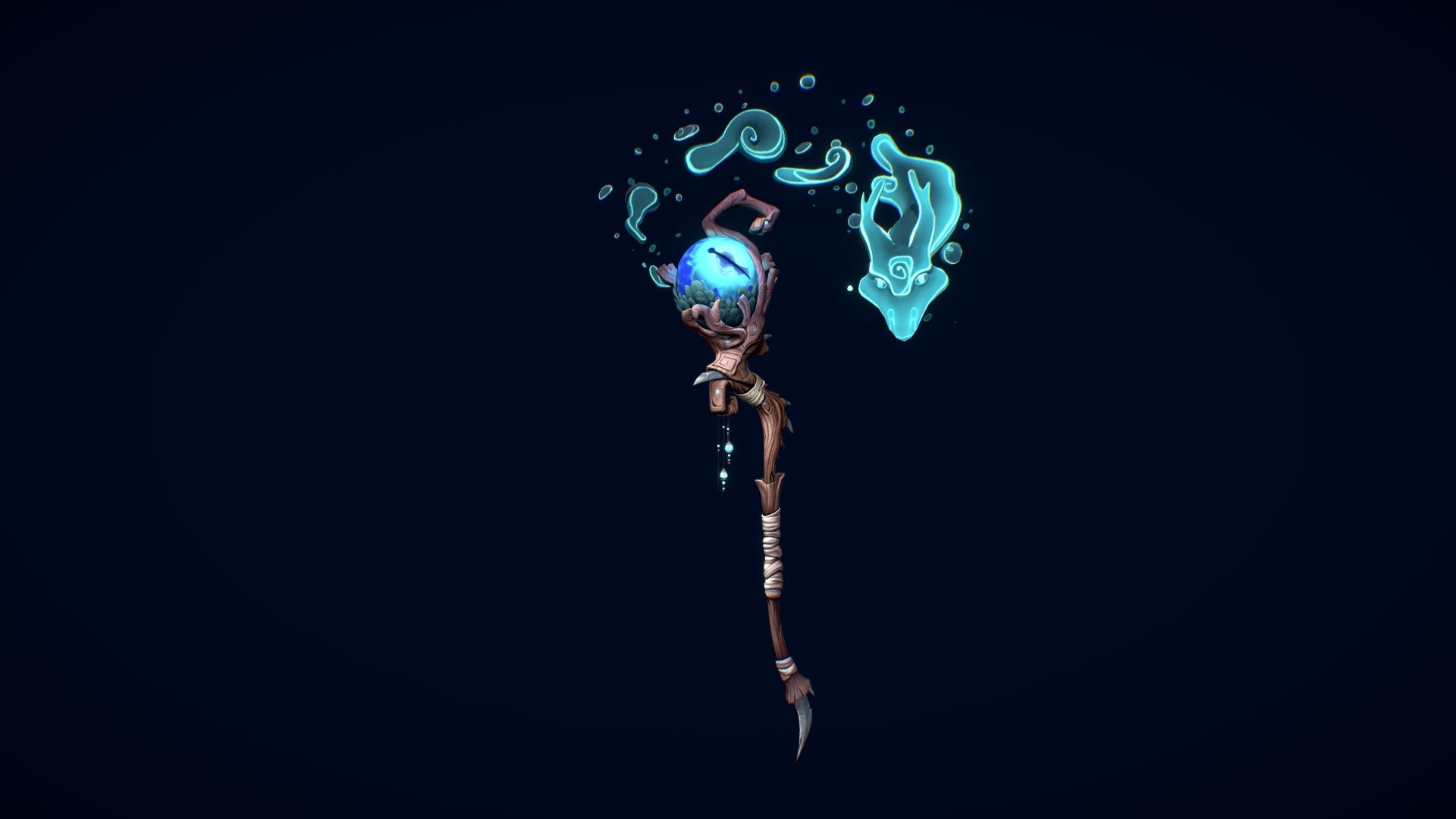 shaman's staff - 3D model by barak.liba.1990 [5b04895] - Sketchfab