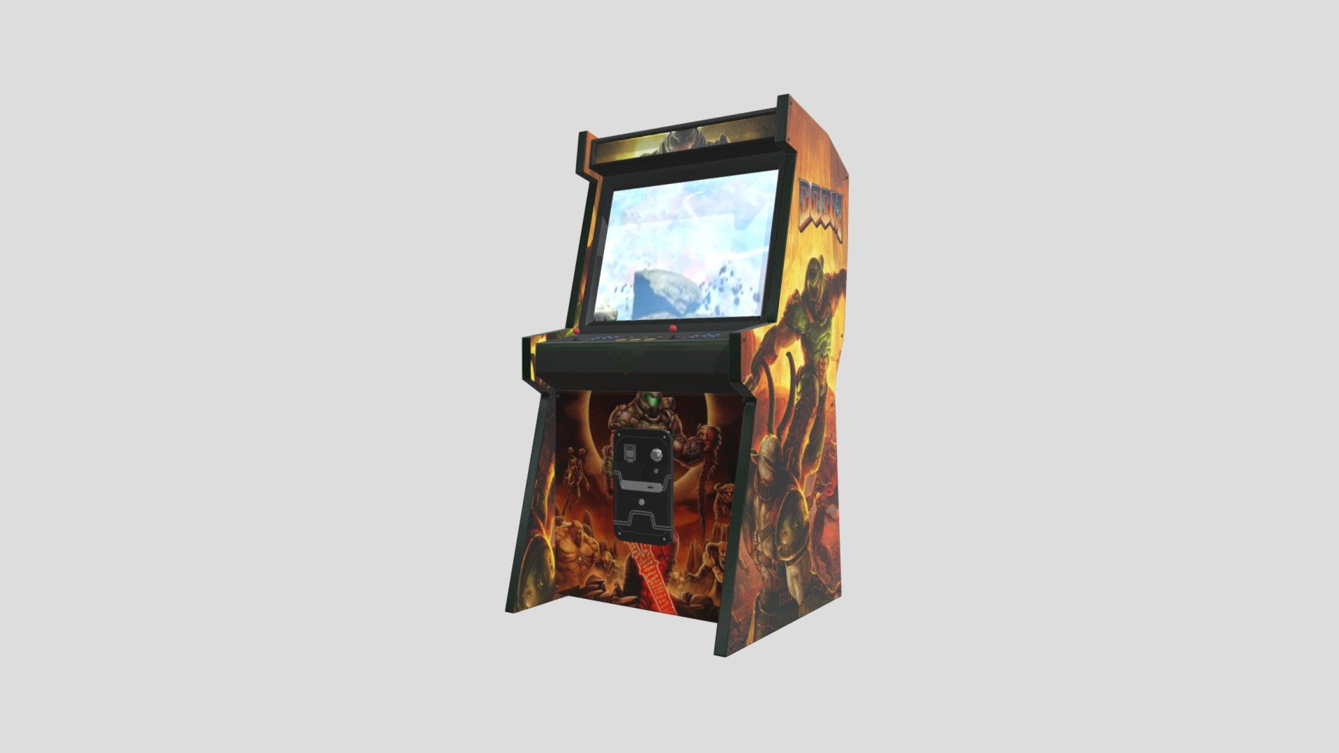 Arcade Machine Doom - 3D model by Slavko.Malinov [5b05587] - Sketchfab