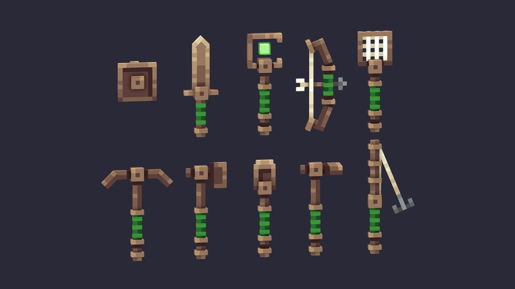 Pixel Art - A 3D model collection by Reoxur - Sketchfab