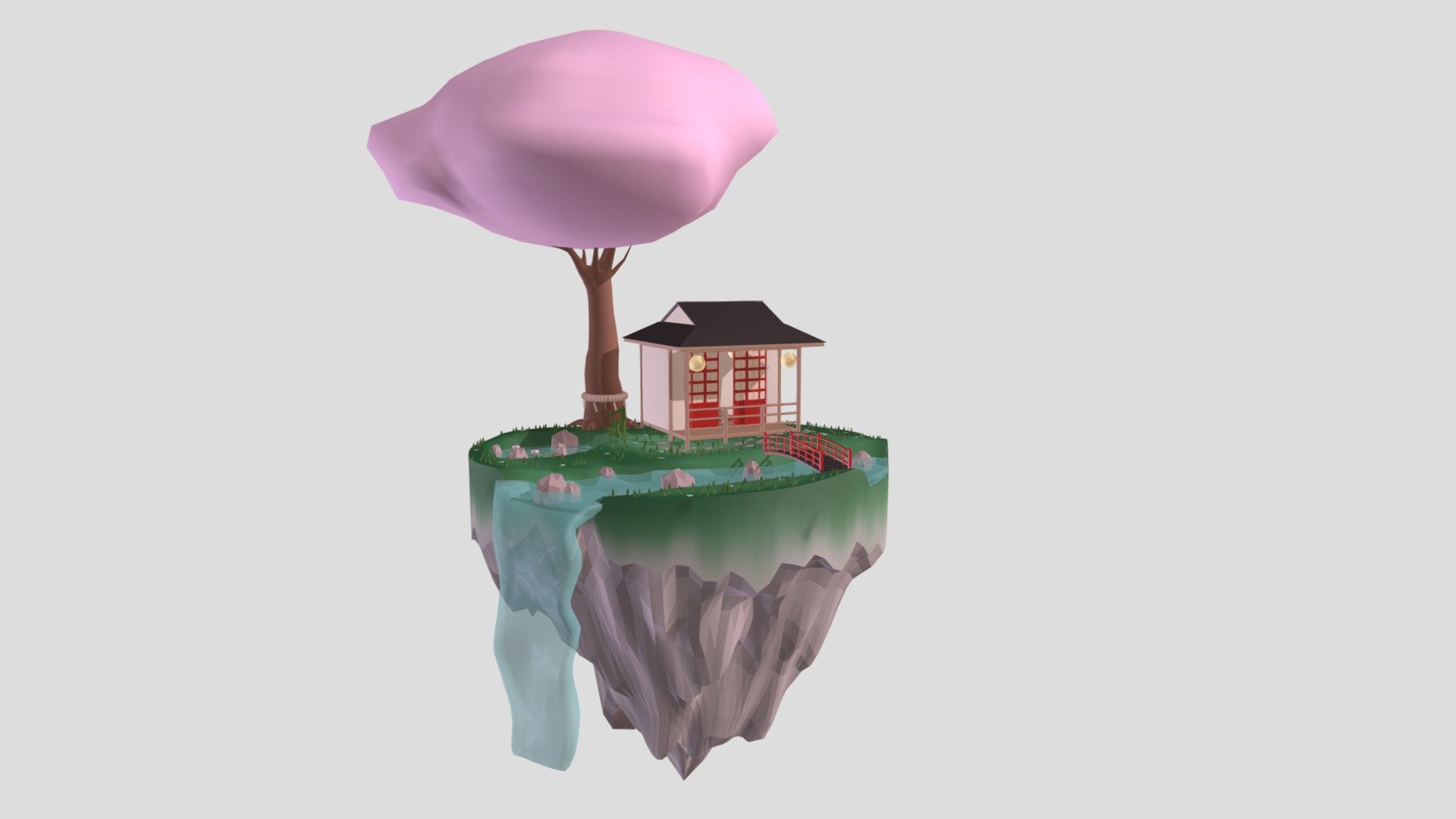 Low poly scene - 3D model by KawaiAoNeko [5b0870e] - Sketchfab