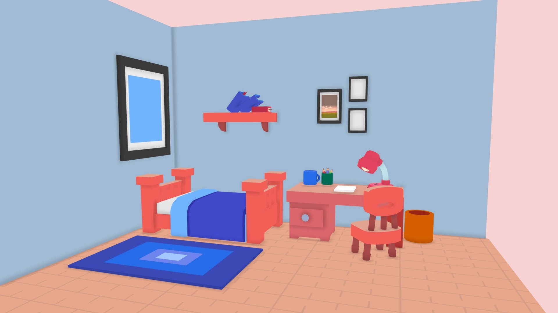 ROOM - 3D model by VoxelGuy [5b0c9cc] - Sketchfab