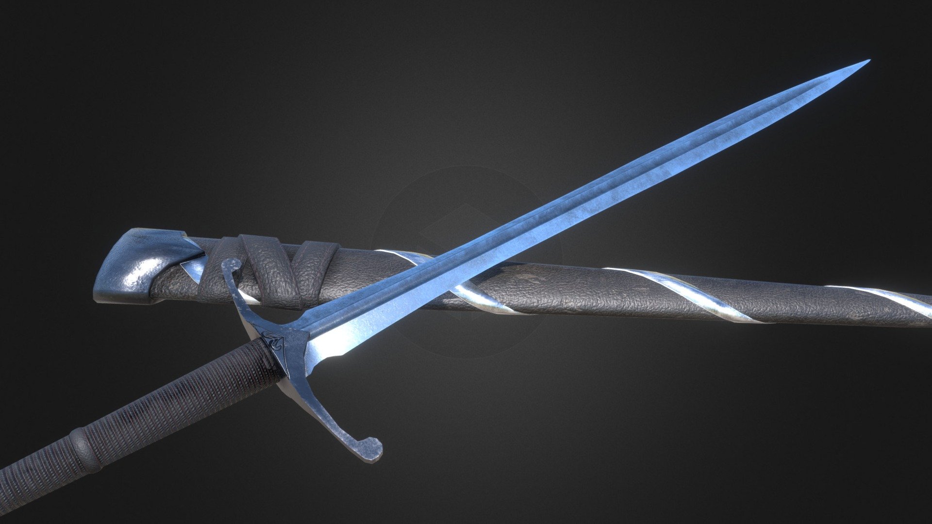 Long Sword & Scabbard - 3D model by MarkT_H [5b0e0e8] - Sketchfab
