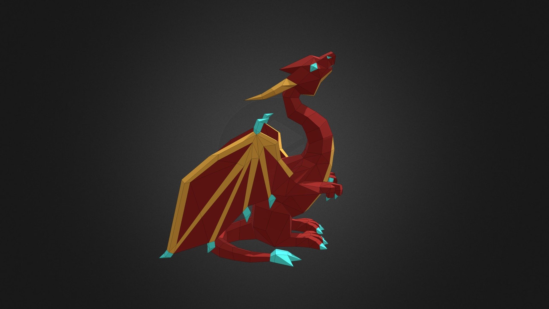 Polygonal Dragon - 3D model by Aung Thuya (@alexthuya9999) [5b14629 ...