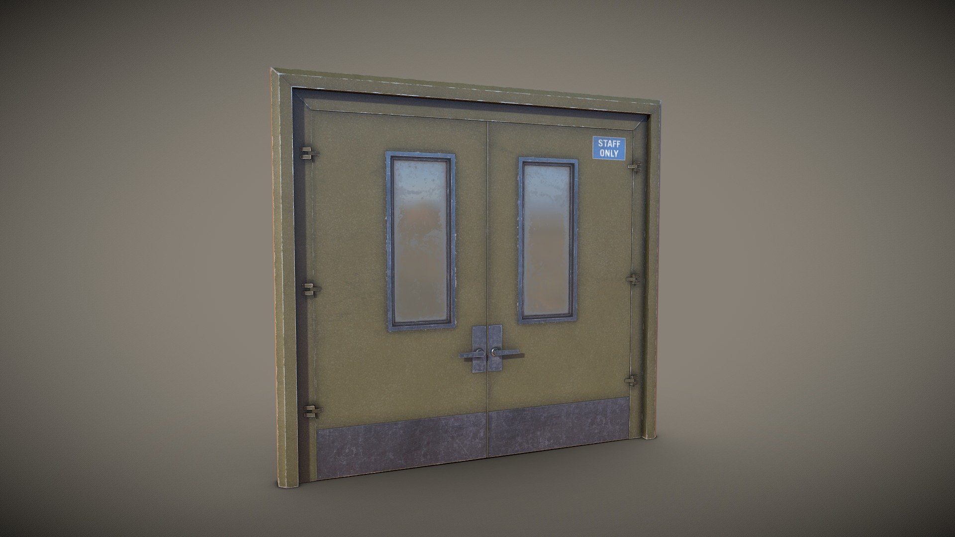 Metal Double Doors - Download Free 3D model by exiS7-Gs [5b19490 ...