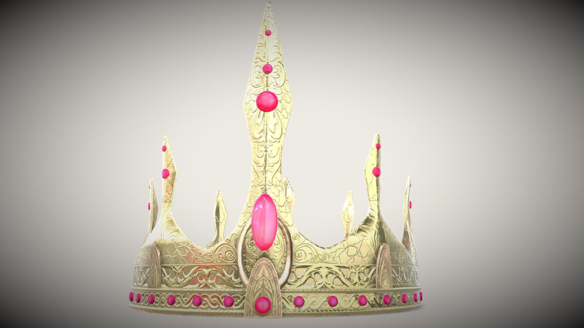 Old Medieval Crown Low-poly 3D model PBR low-pol - Buy Royalty Free 3D ...