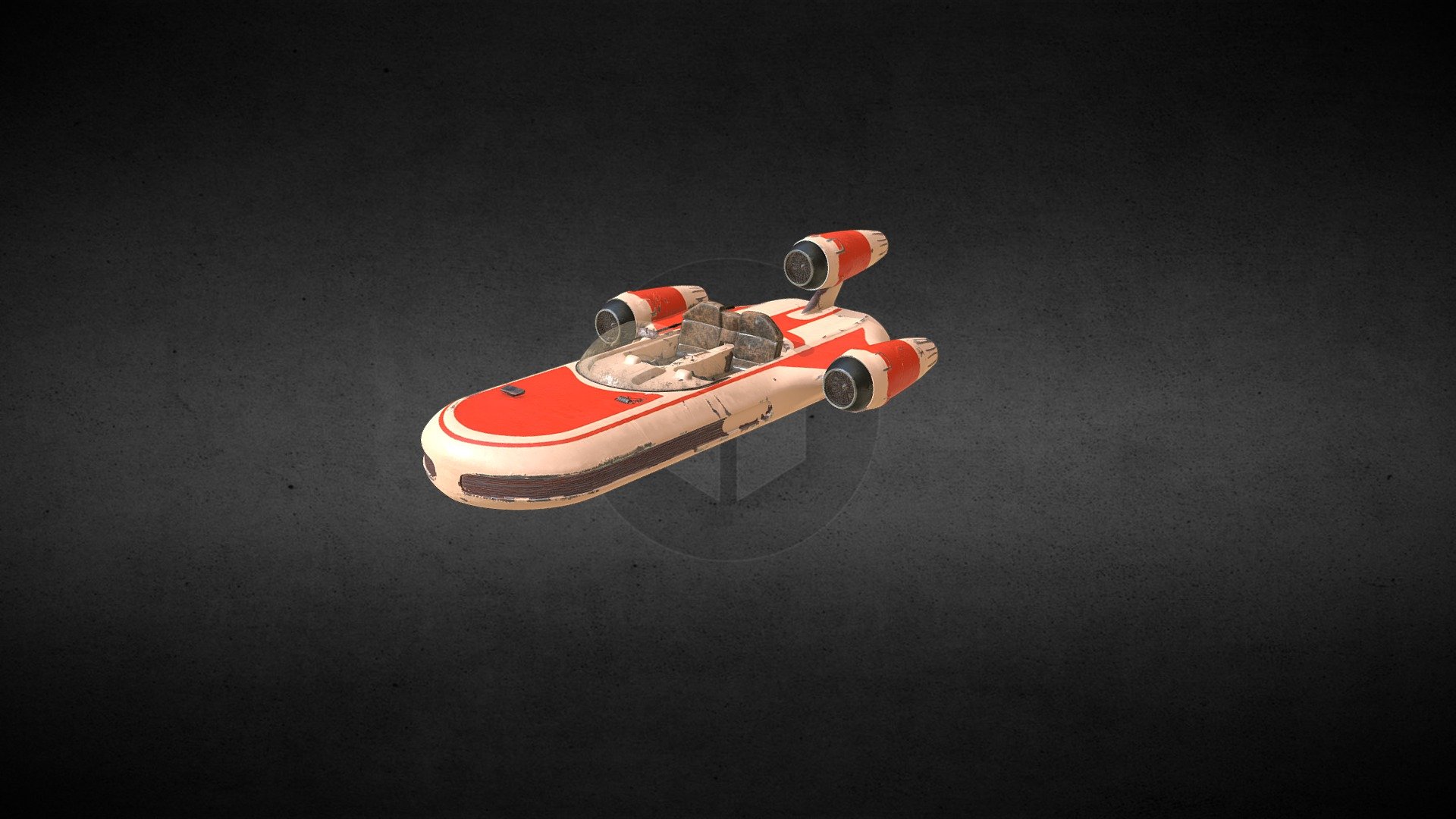 Landspeeder - 3D model by Laller [5b1a4fe] - Sketchfab